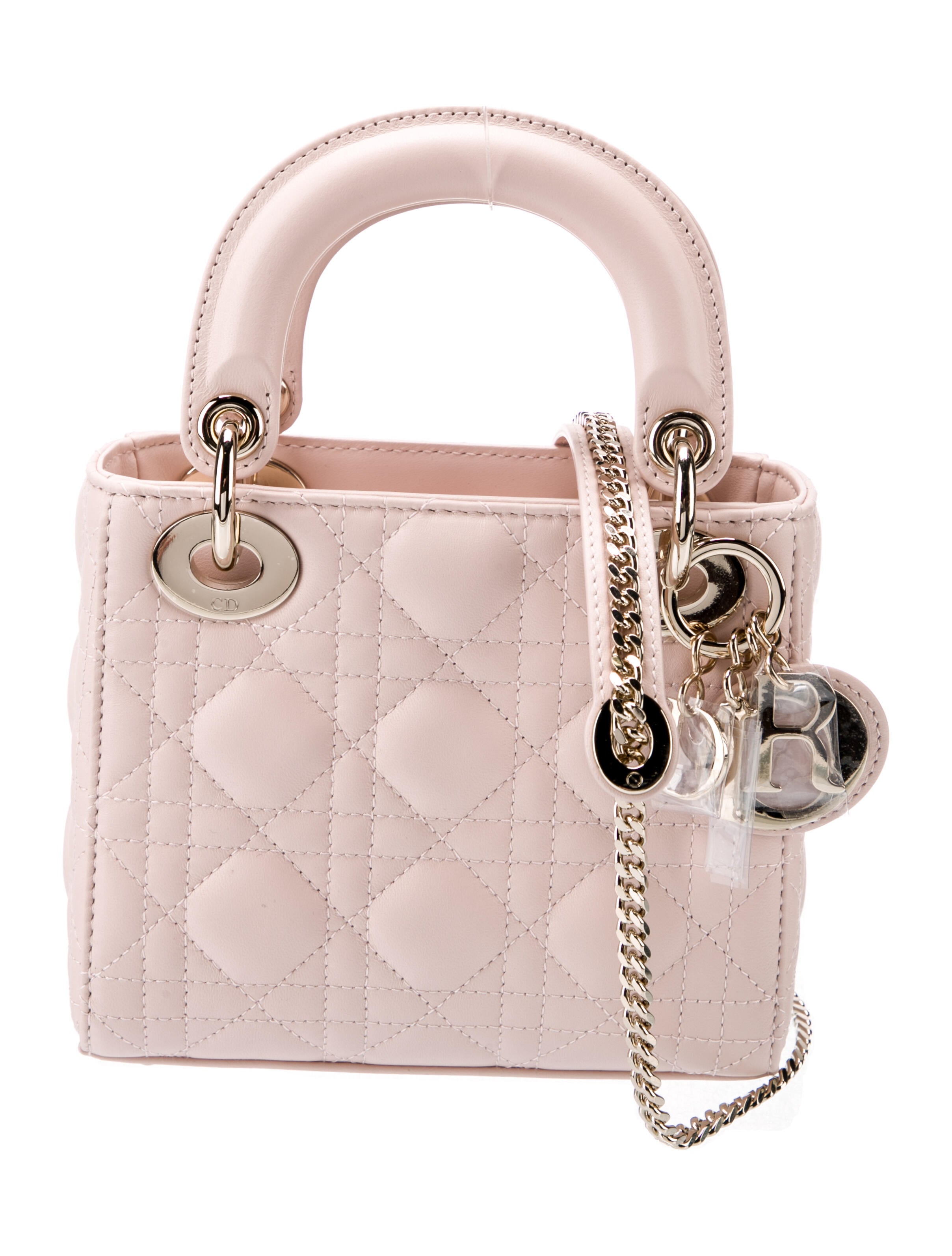 Christian Dior Mini Lady Dior w/ Strap w/Tags - Pink Mini Bags ...
