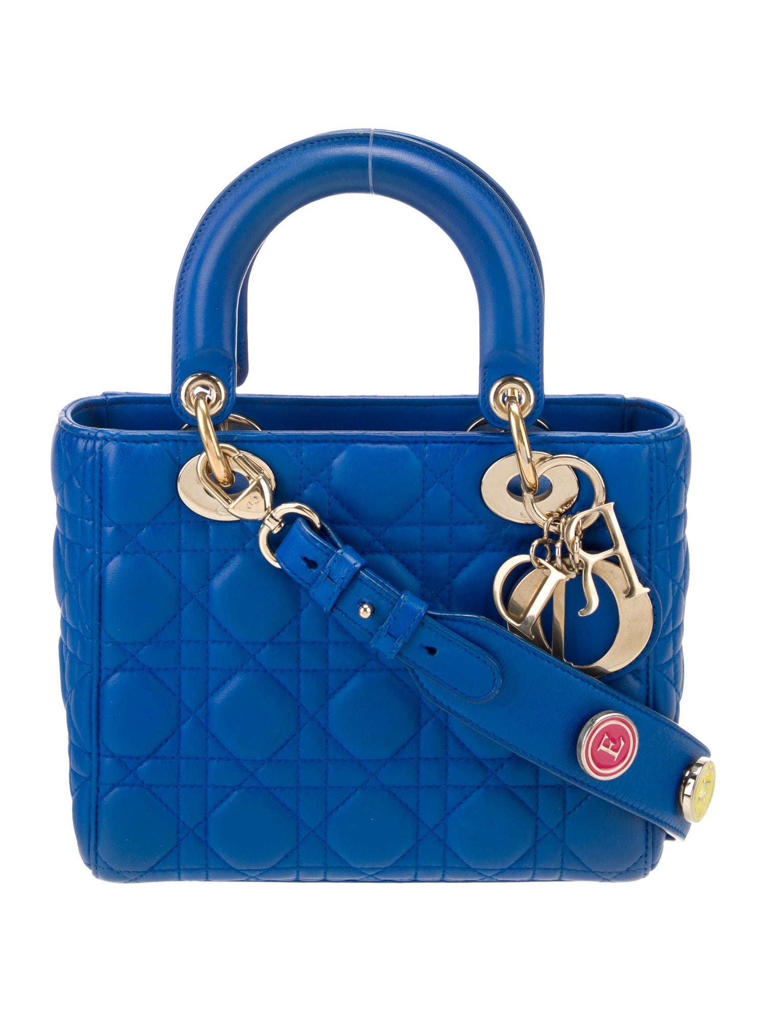Christian Dior Lizard Mini Lady Dior Bag - Blue Handle Bags, Handbags ...