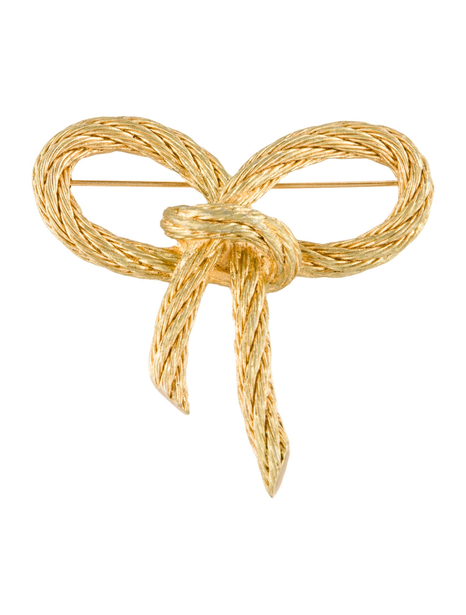 Christian Dior Vintage Crystal Knot Brooch - Gold-Plated Pin, Brooches ...