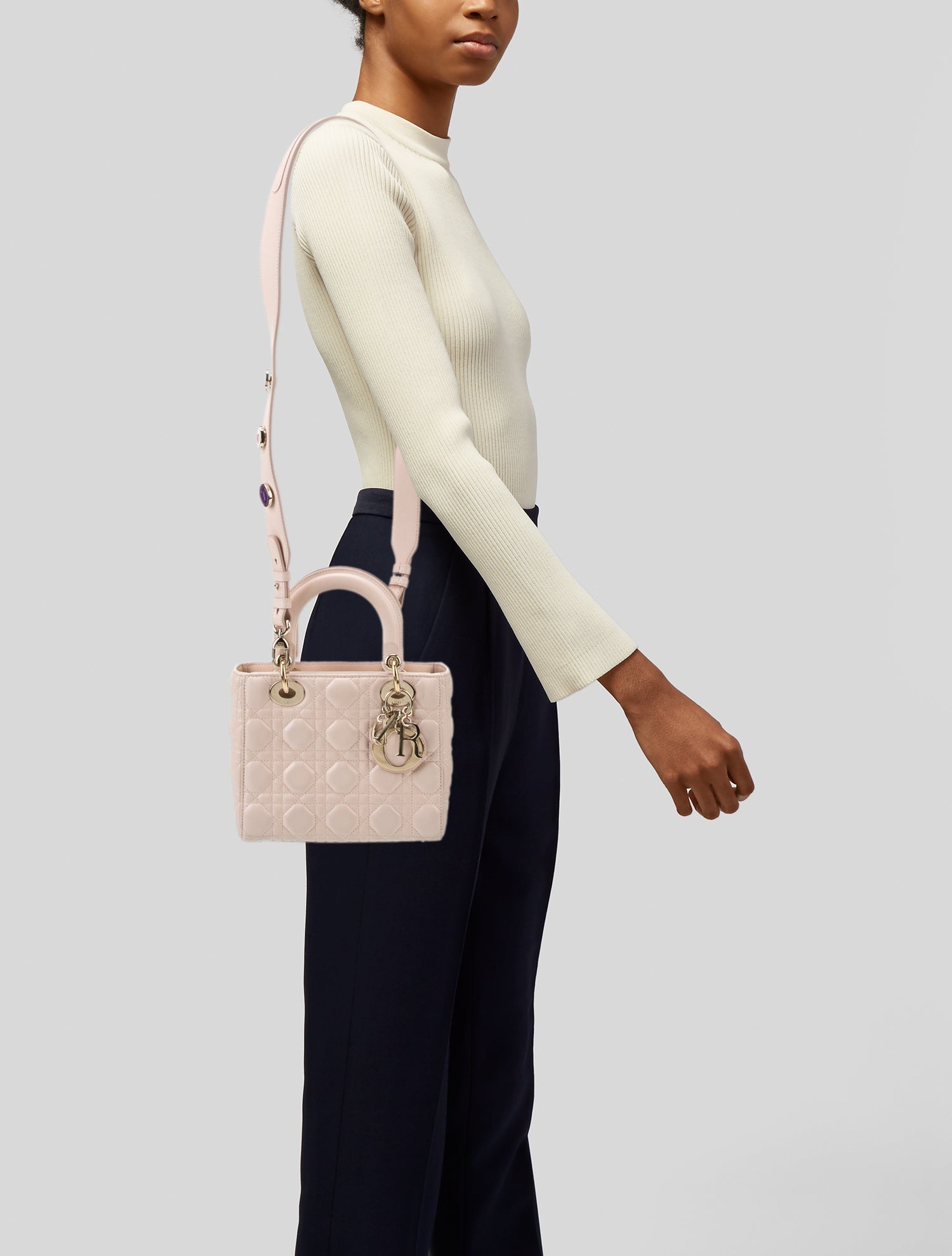 Christian Dior Mini Dior Jolie Top Handle Bag w/Tags - Neutrals Handle ...