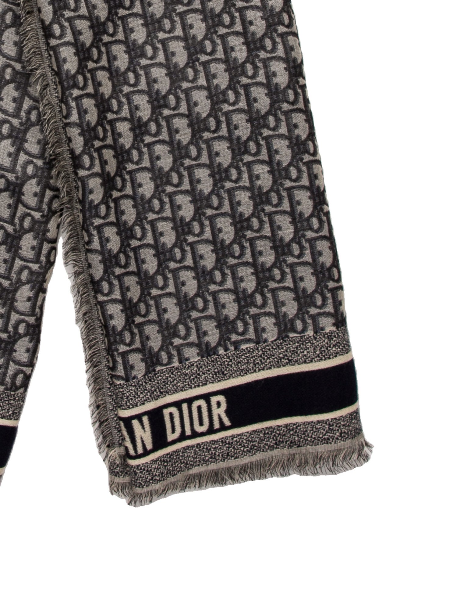Christian Dior Silk Oblique Jacquard Scarf - Neutrals Scarves and ...