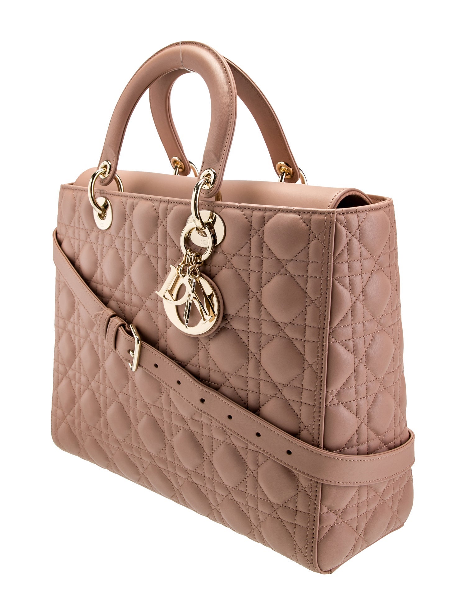 Christian Dior Large Lady Dior - Neutrals Handle Bags, Handbags ...