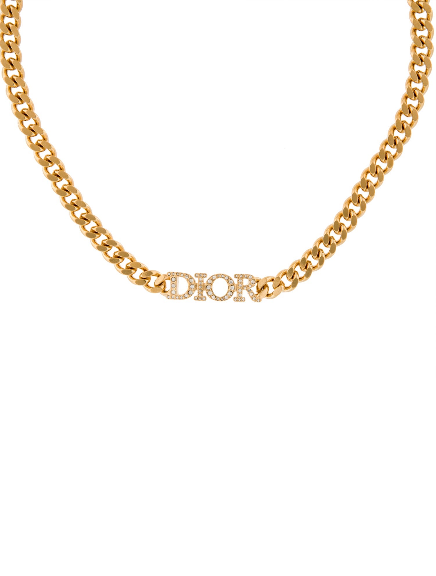 Christian Dior Petit CD Choker Necklace - Gold-Plated Choker, Necklaces ...
