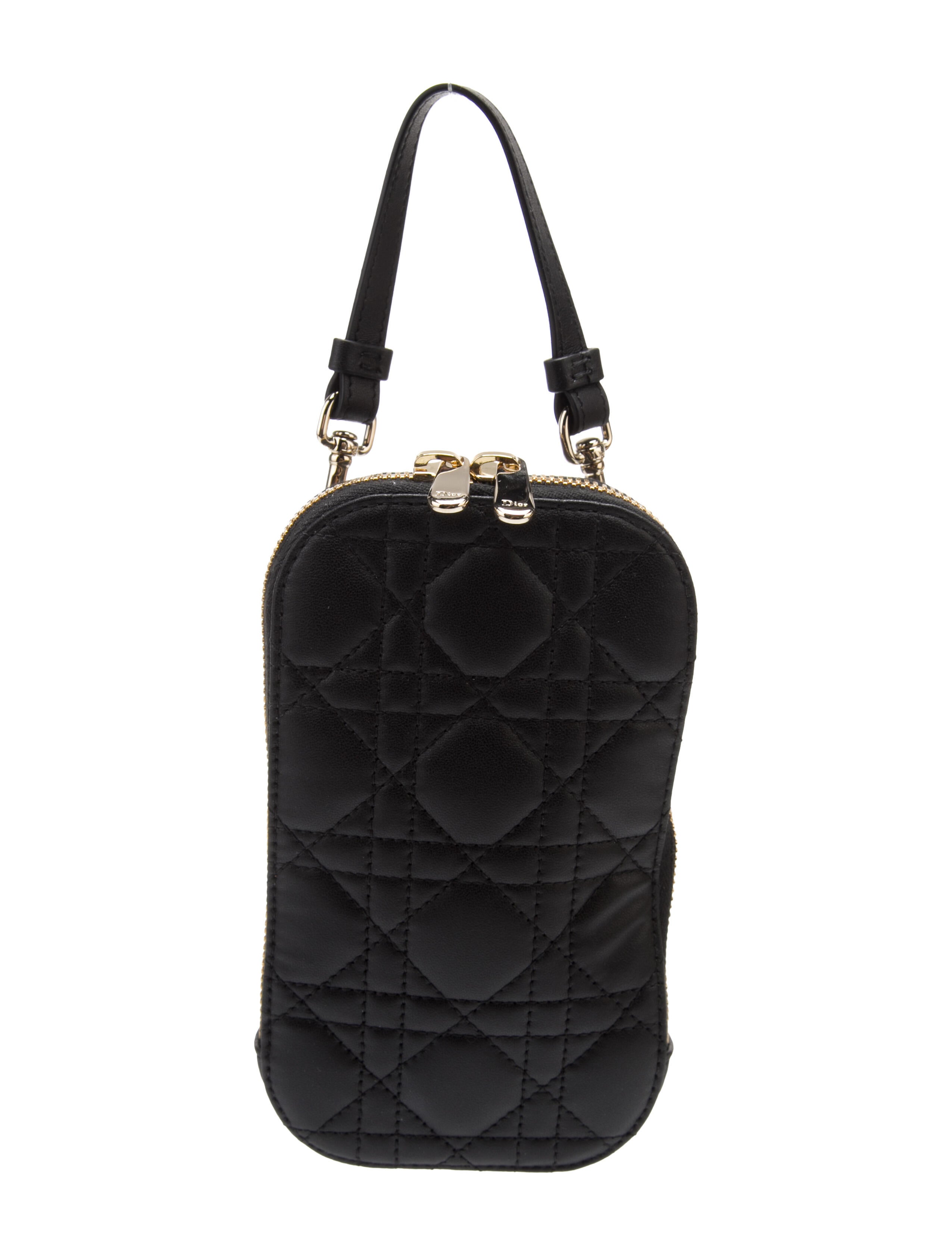 Christian Dior 2021 Cannage Lady DIor Phone Pouch - Black Shoulder Bags ...