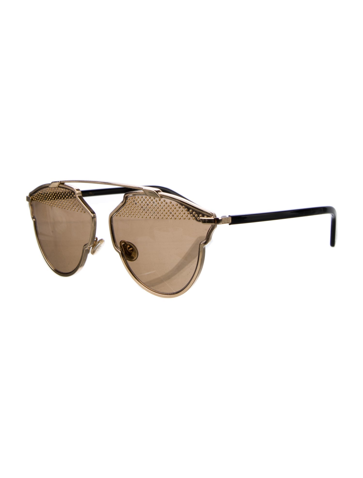 Christian Dior Aviator Mirrored Sunglasses Gold Sunglasses Accessories Chr427551 The Realreal