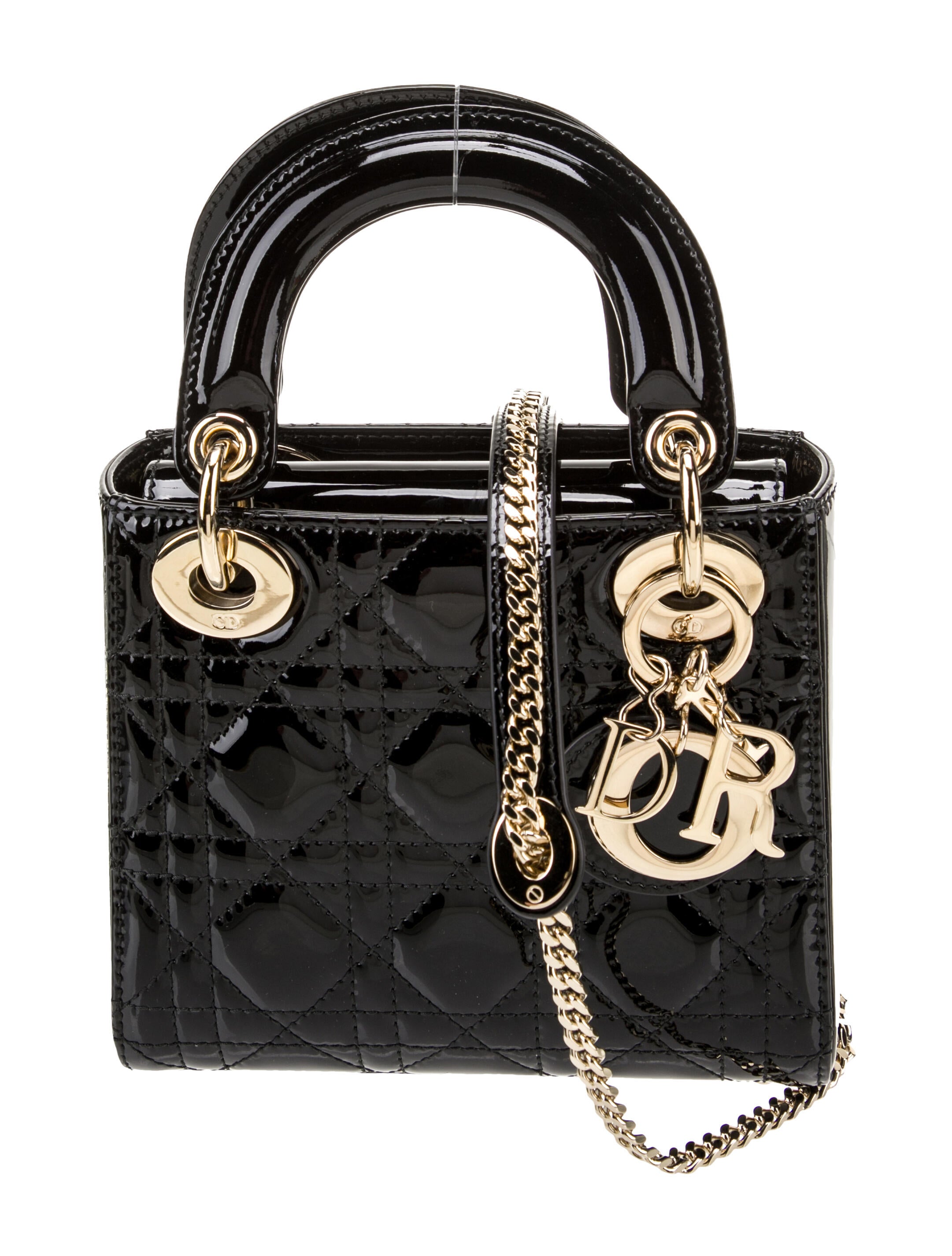 Christian Dior Mini Lady Dior - Black Handle Bags, Handbags - CHR426323 ...