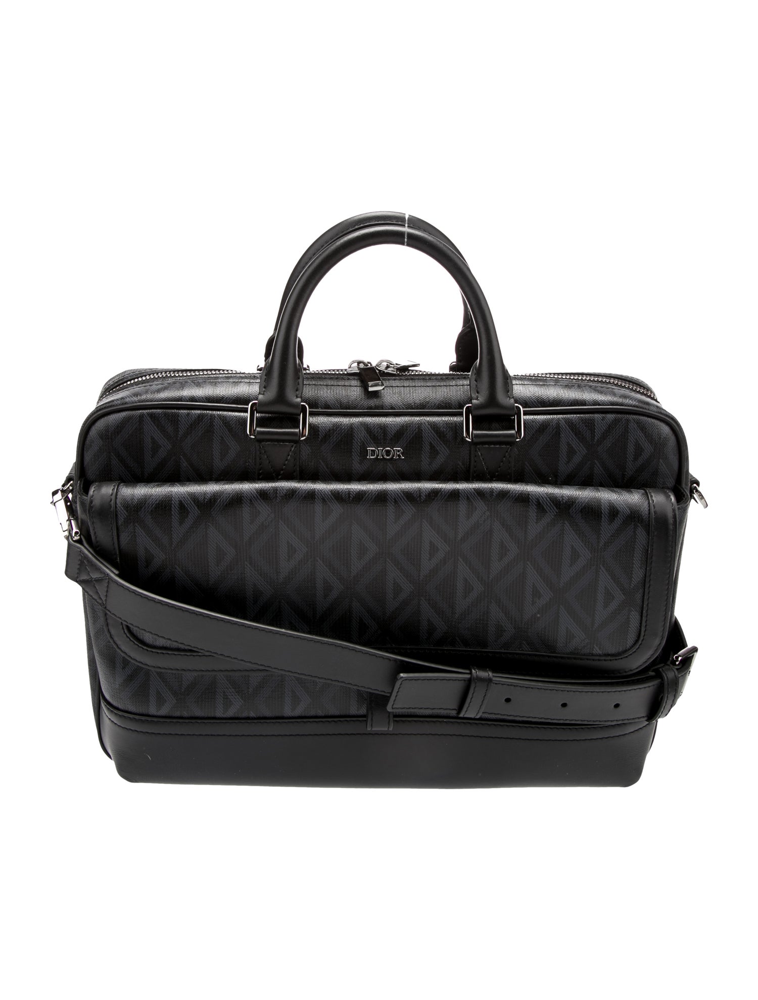 DIOR MEN 2023 CD Diamond Hit The Road Briefcase - Black Briefcases ...