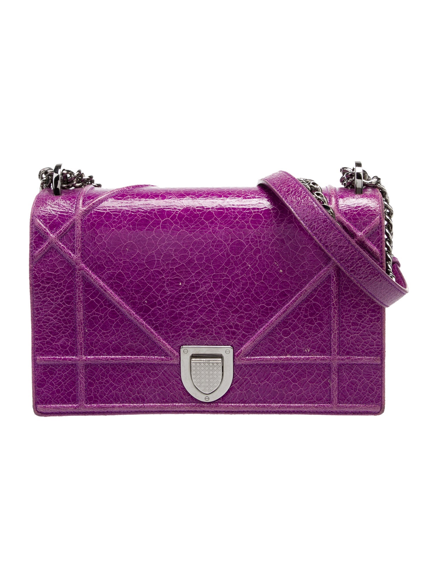Christian Dior Medium Diorama Flap Bag - Purple Shoulder Bags, Handbags ...