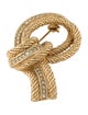 Christian Dior Vintage Crystal Knot Brooch - Gold-Plated Pin, Brooches ...