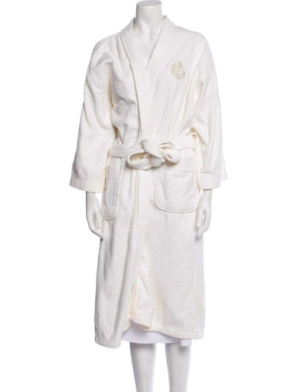Christian Dior Embroidered Accent Robe - Neutrals Loungewear, Clothing ...