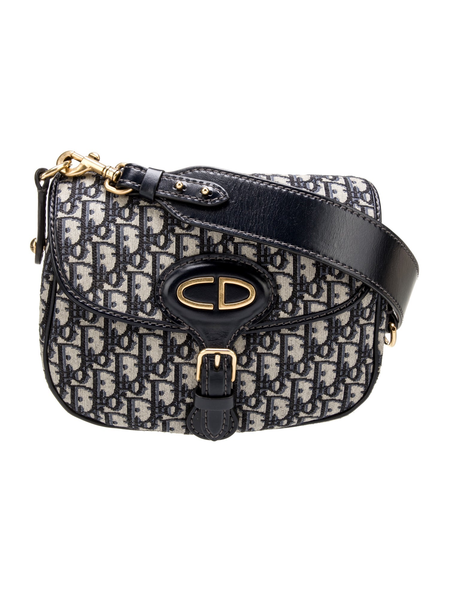 Christian Dior Medium Oblique Bobby Crossbody Bag - Blue Crossbody Bags ...