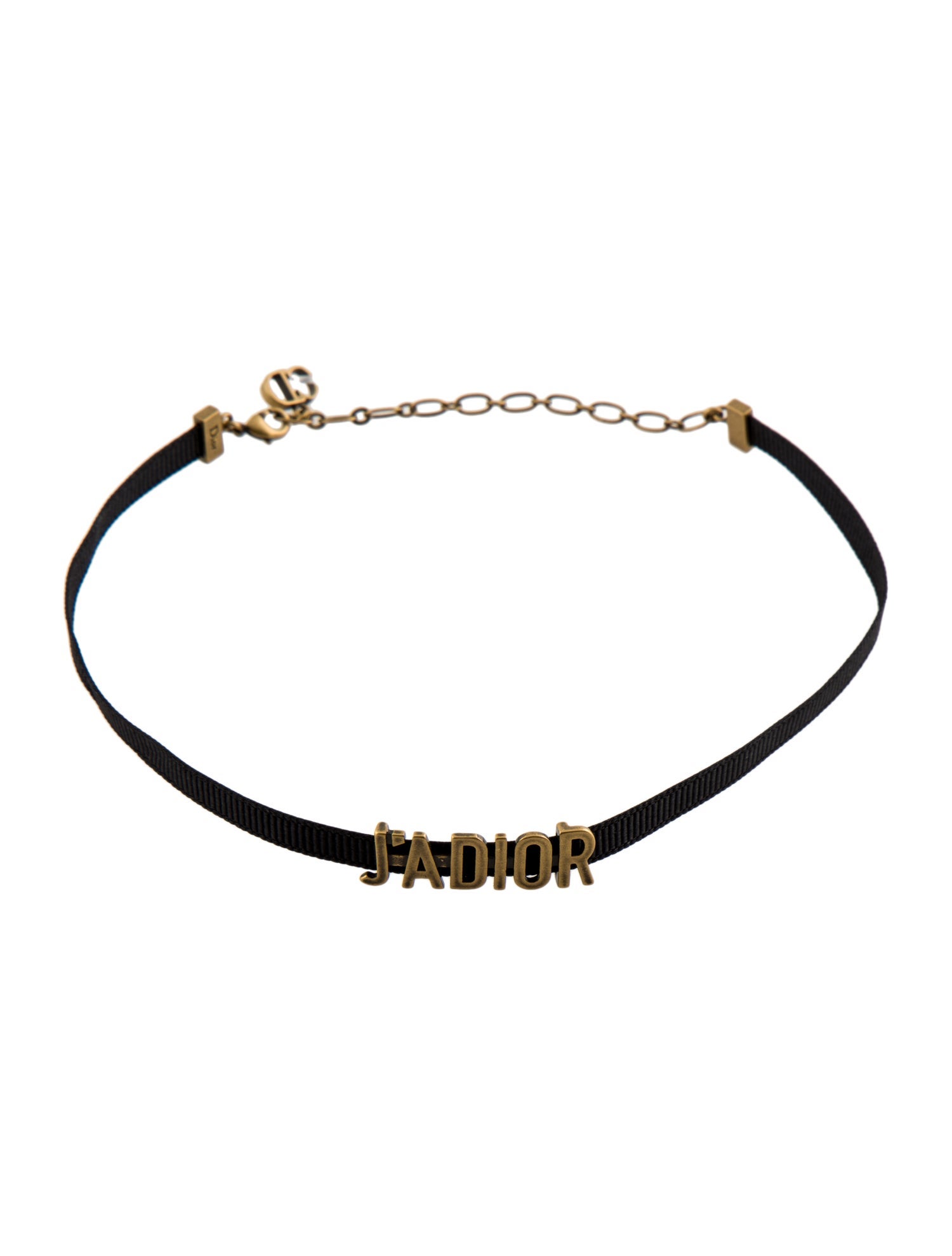 Christian Dior Cord CD Bow Choker Necklace - Pink, Palladium-Plated ...