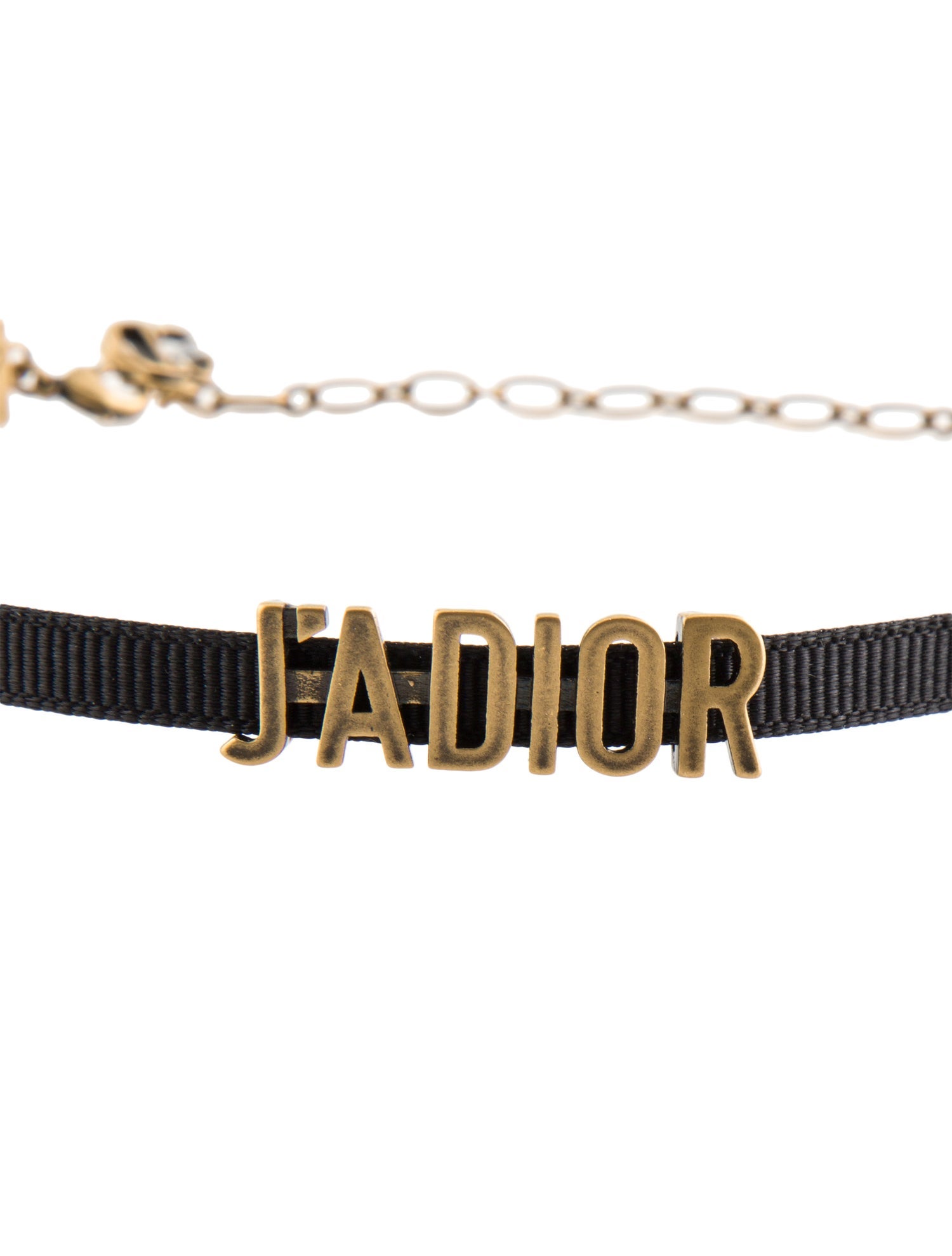 Christian Dior Cord CD Bow Choker Necklace - Pink, Palladium-Plated ...