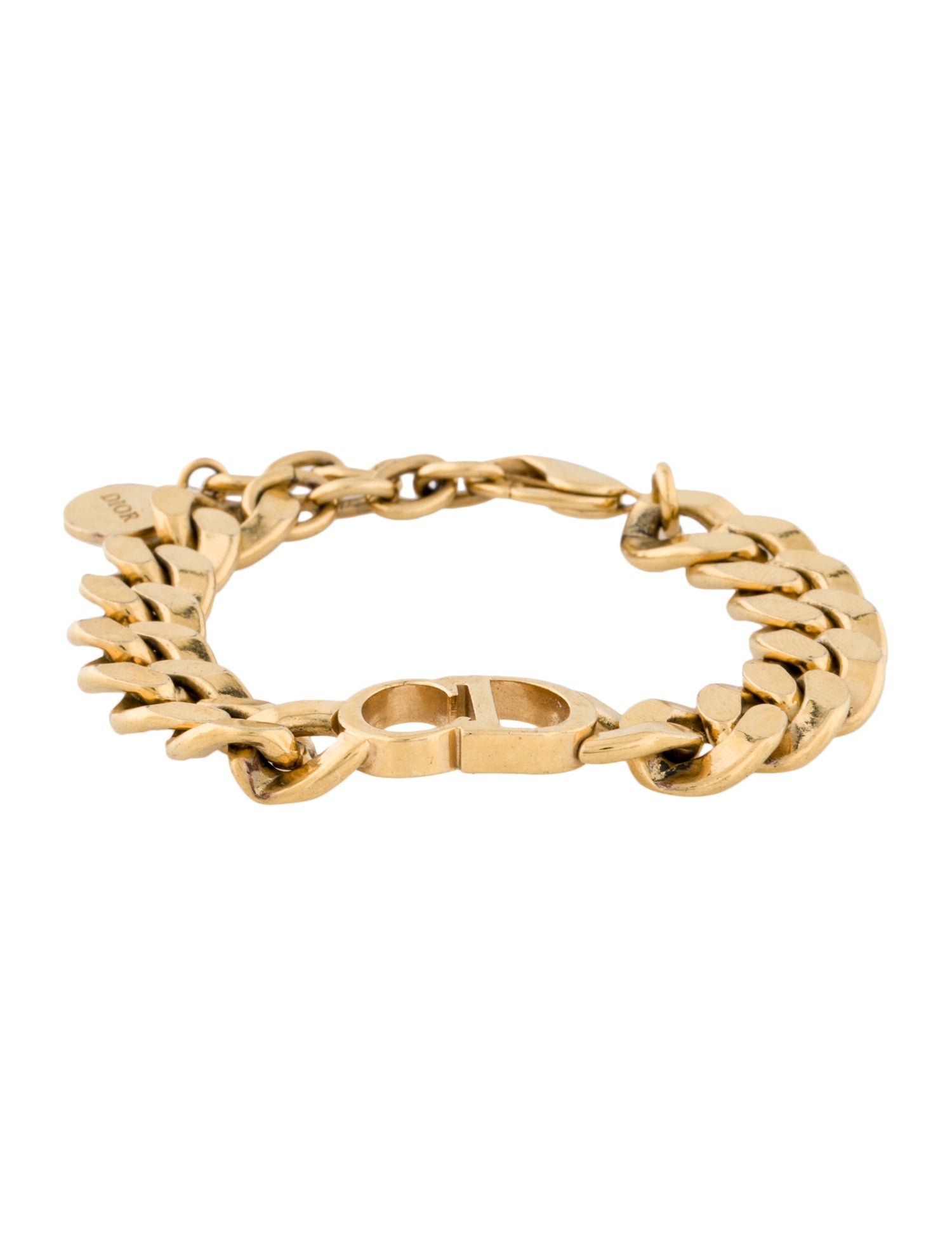 Christian Dior Vintage CD Link Bracelet - Gold-Plated Link, Bracelets ...