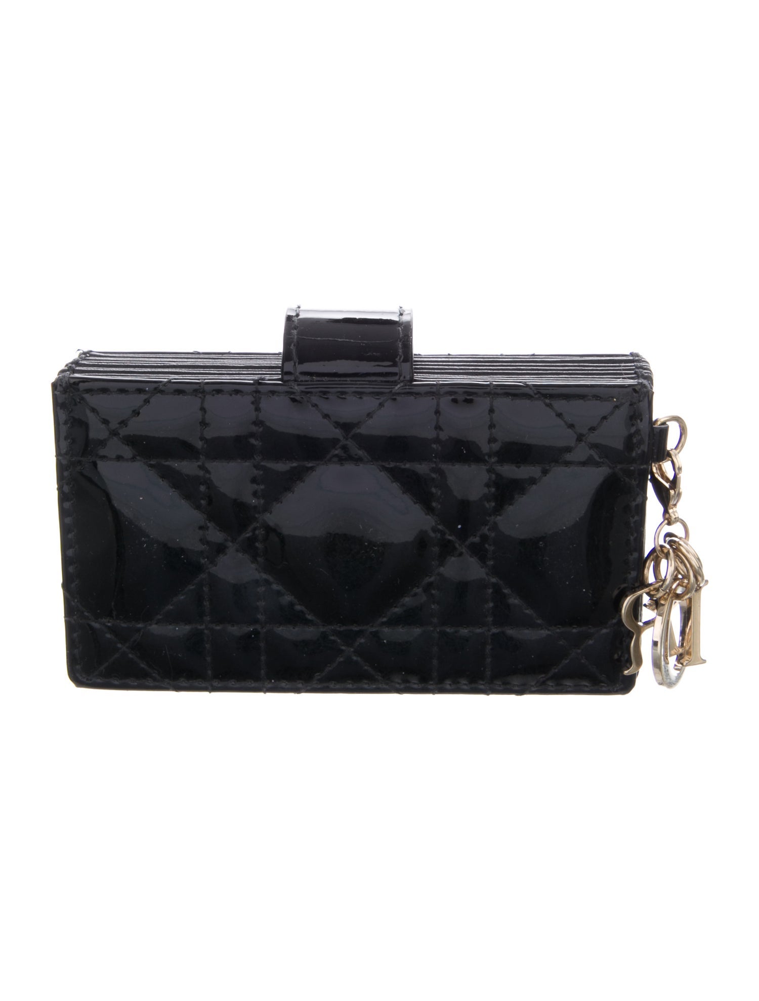 Christian Dior Cannage Pattern Leather Continental Wallet - Black ...