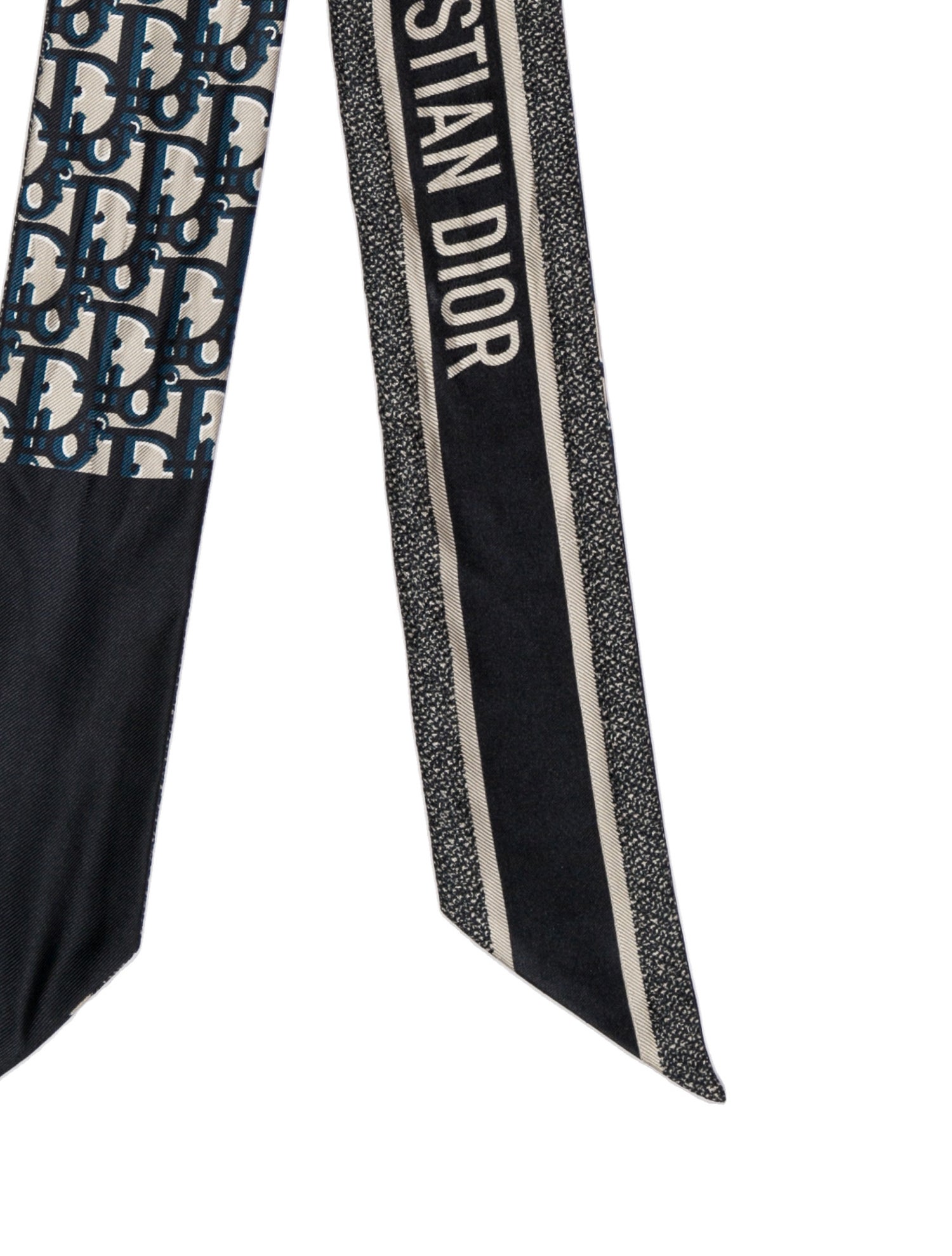 Christian Dior Silk Printed Bandeau - Blue Scarves and Shawls ...