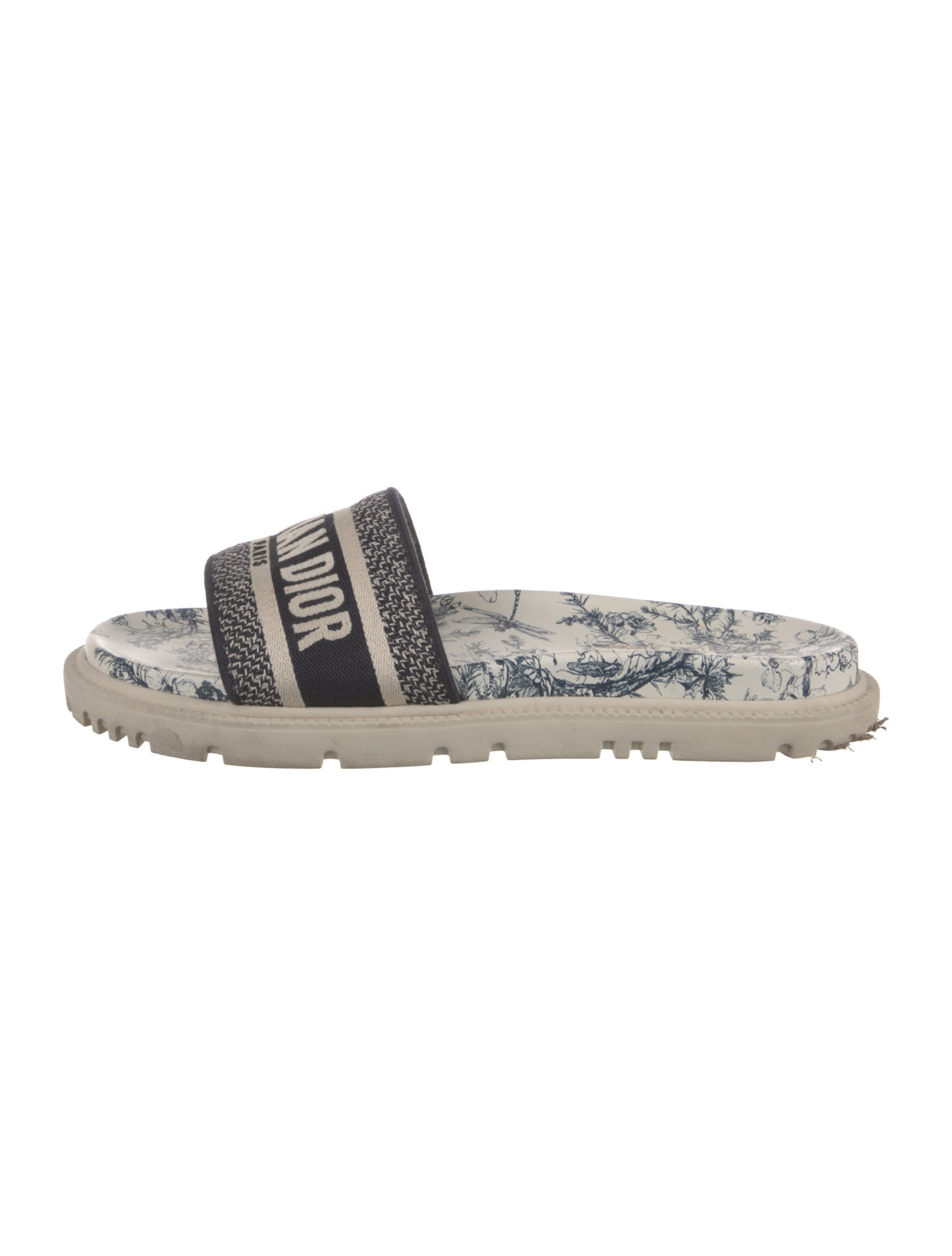 Fendi Zucca FF Logo Rubber Slides - White Sandals, Shoes - FEN325801 ...