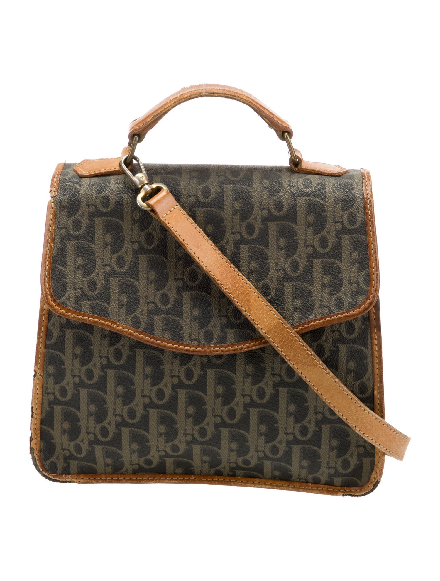 Christian Dior Diorissimo Pattern Top Handle Bag - Grey Handle Bags ...