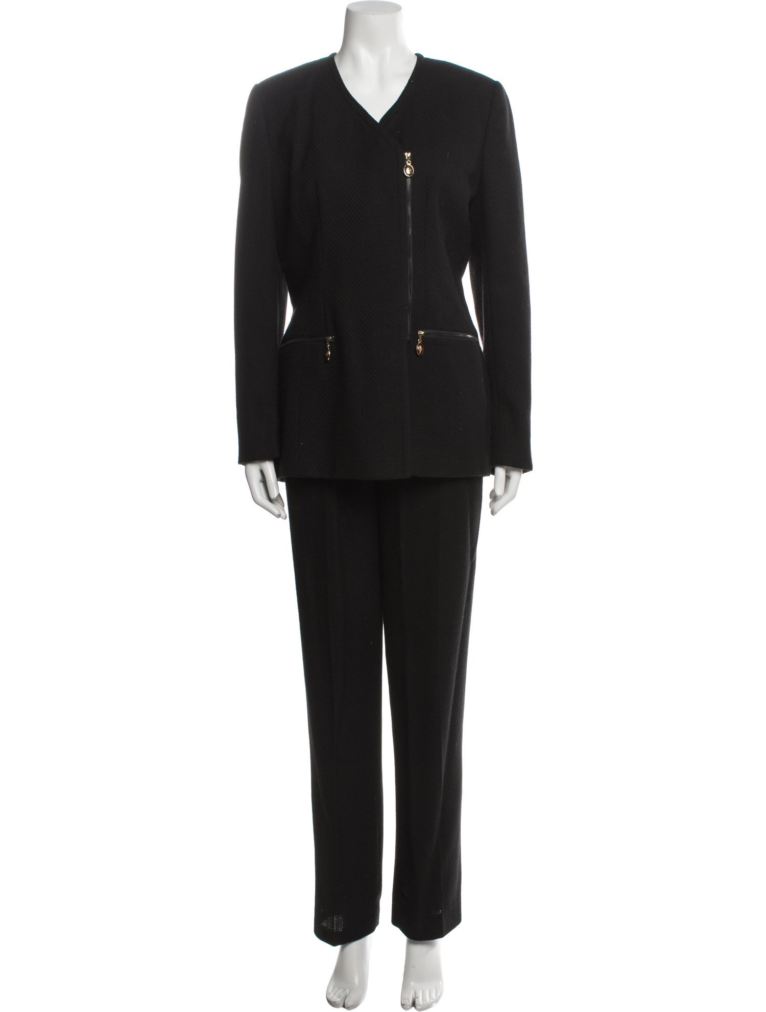 Christian Dior Vintage 1980's Pantsuit - Black, 14" Rise Suits and Sets ...