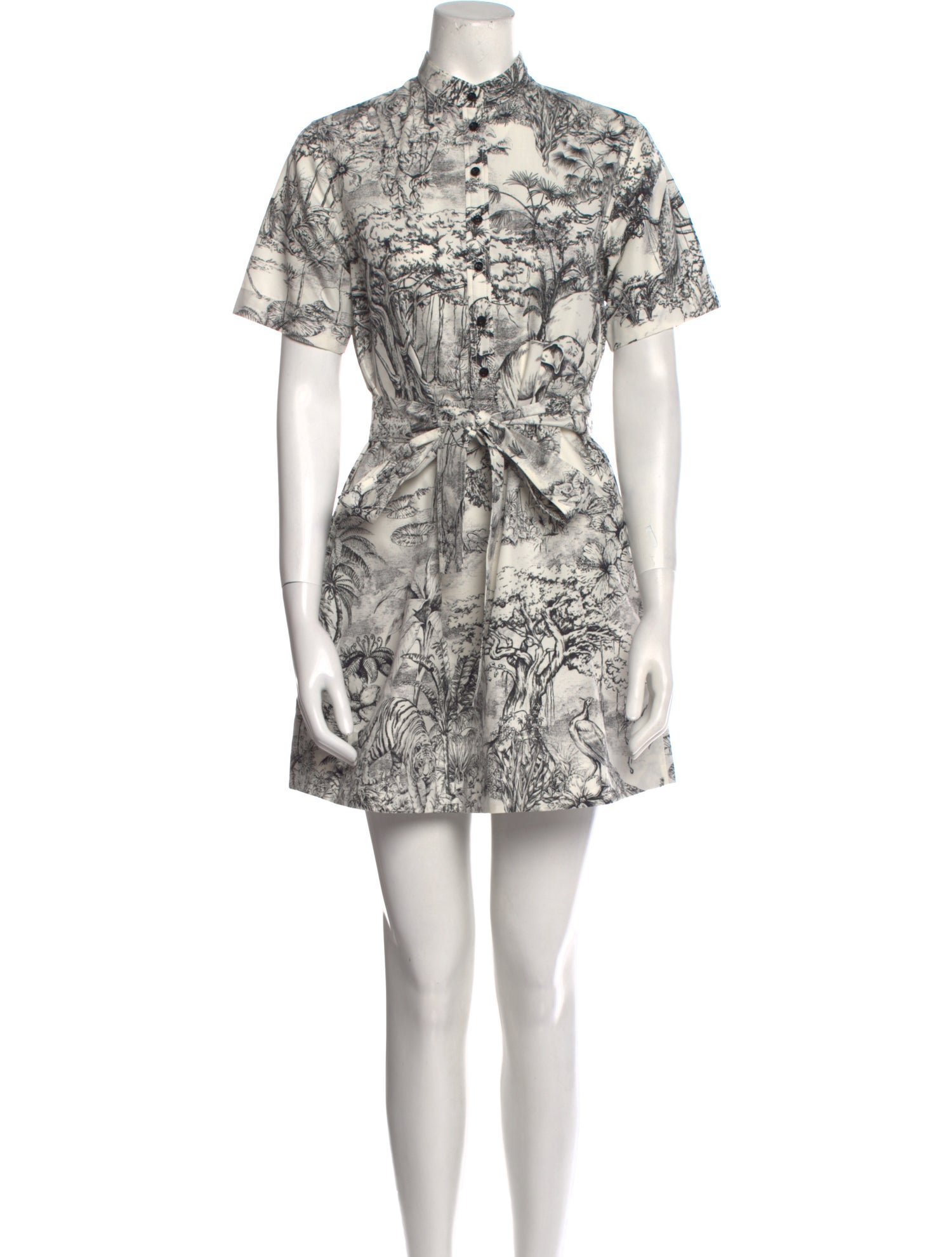 Christian Dior Floral Print Mini Dress - White Dresses, Clothing ...