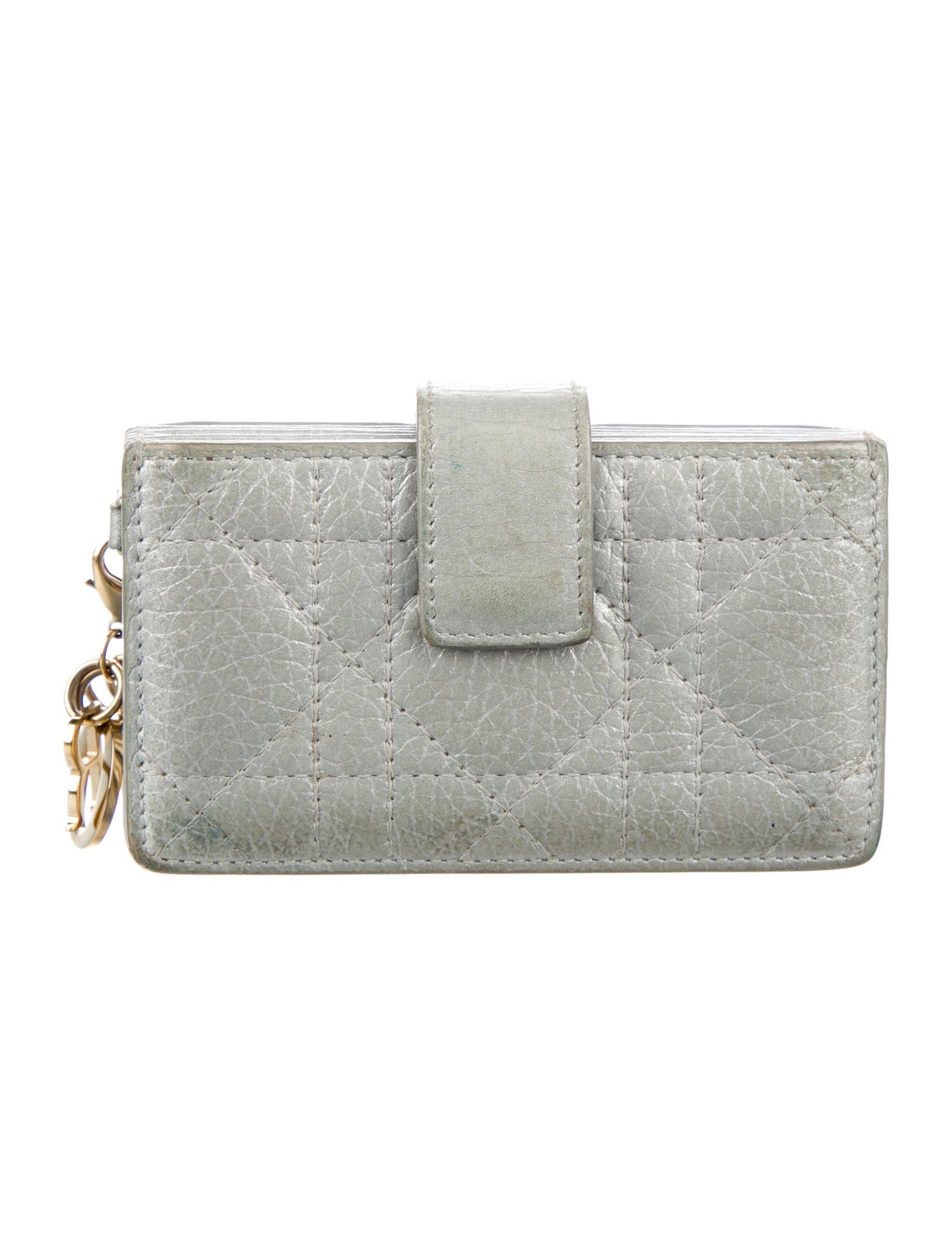 Christian Dior 2017 Cannage Quilted Lady Dior Gusset Card Case Card ...