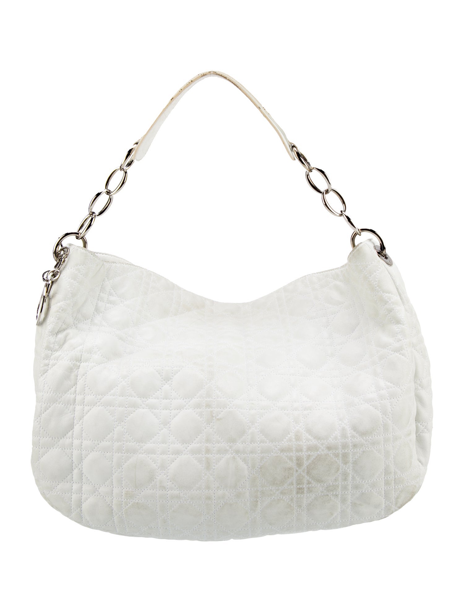Christian Dior Lady Dior Soft Hobo - White Hobos, Handbags - CHR437442 ...