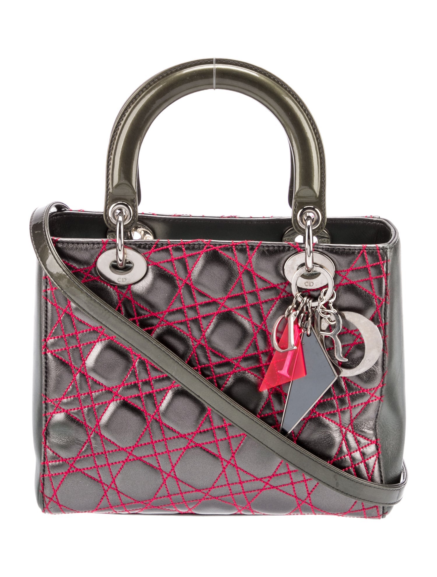 Christian Dior Mini Lady Dior - Black Handle Bags, Handbags - CHR426323 ...