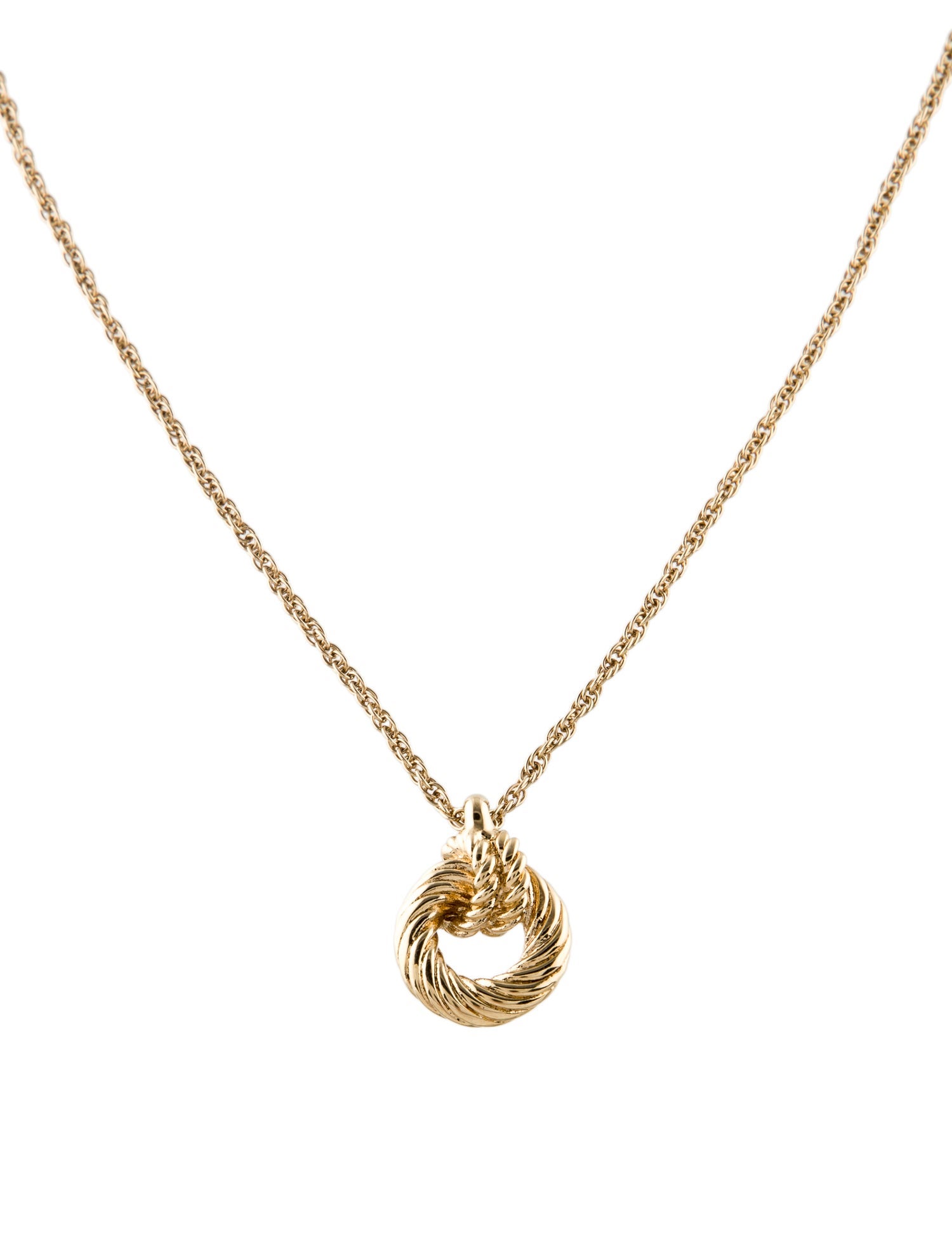 Pendant Afino 14K Diamond Pendant - 14K Yellow Gold Pendant Necklace ...