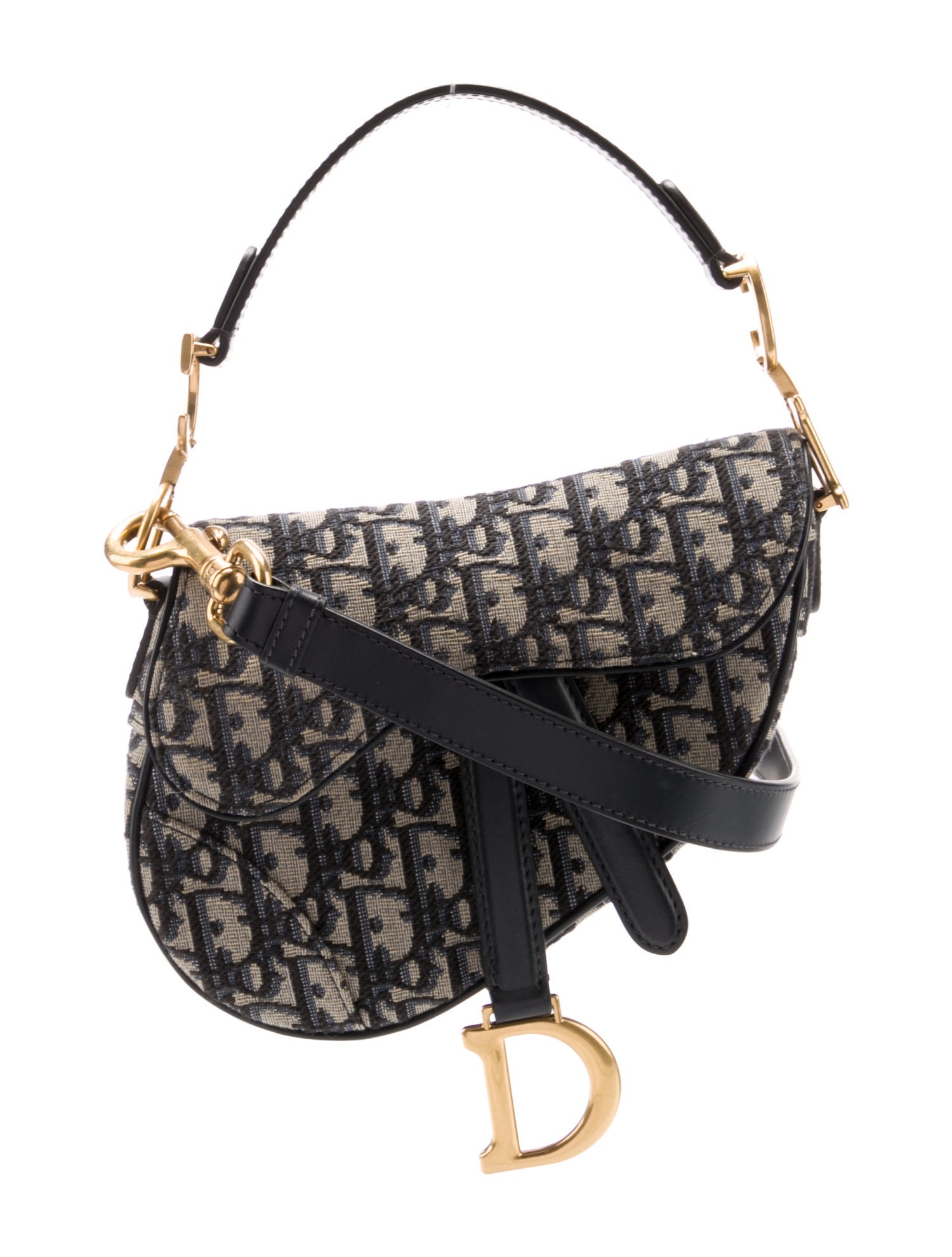 Christian Dior Mini Diorissimo Saddle Bag - Blue Shoulder Bags ...