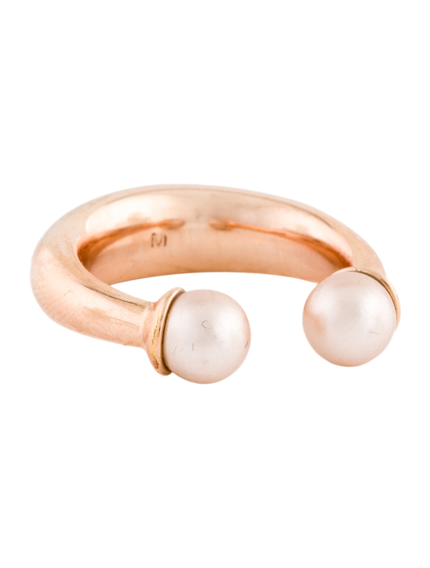 Christian Dior Faux Pearl Tribales Ring - Pink Band, Rings - CHR442068 ...