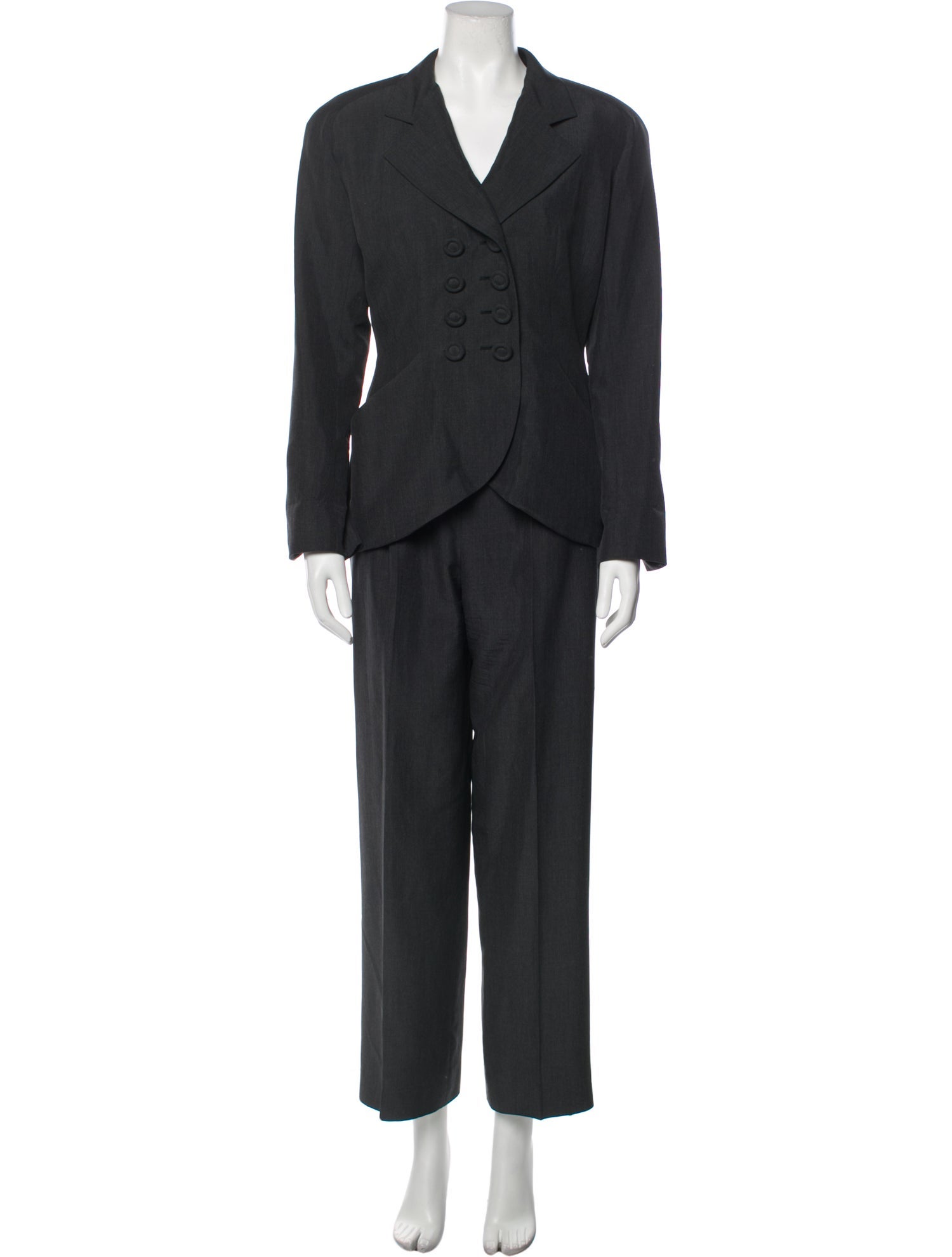 Christian Dior Vintage 1980's Pantsuit - Grey, 11" Rise Suits and Sets ...