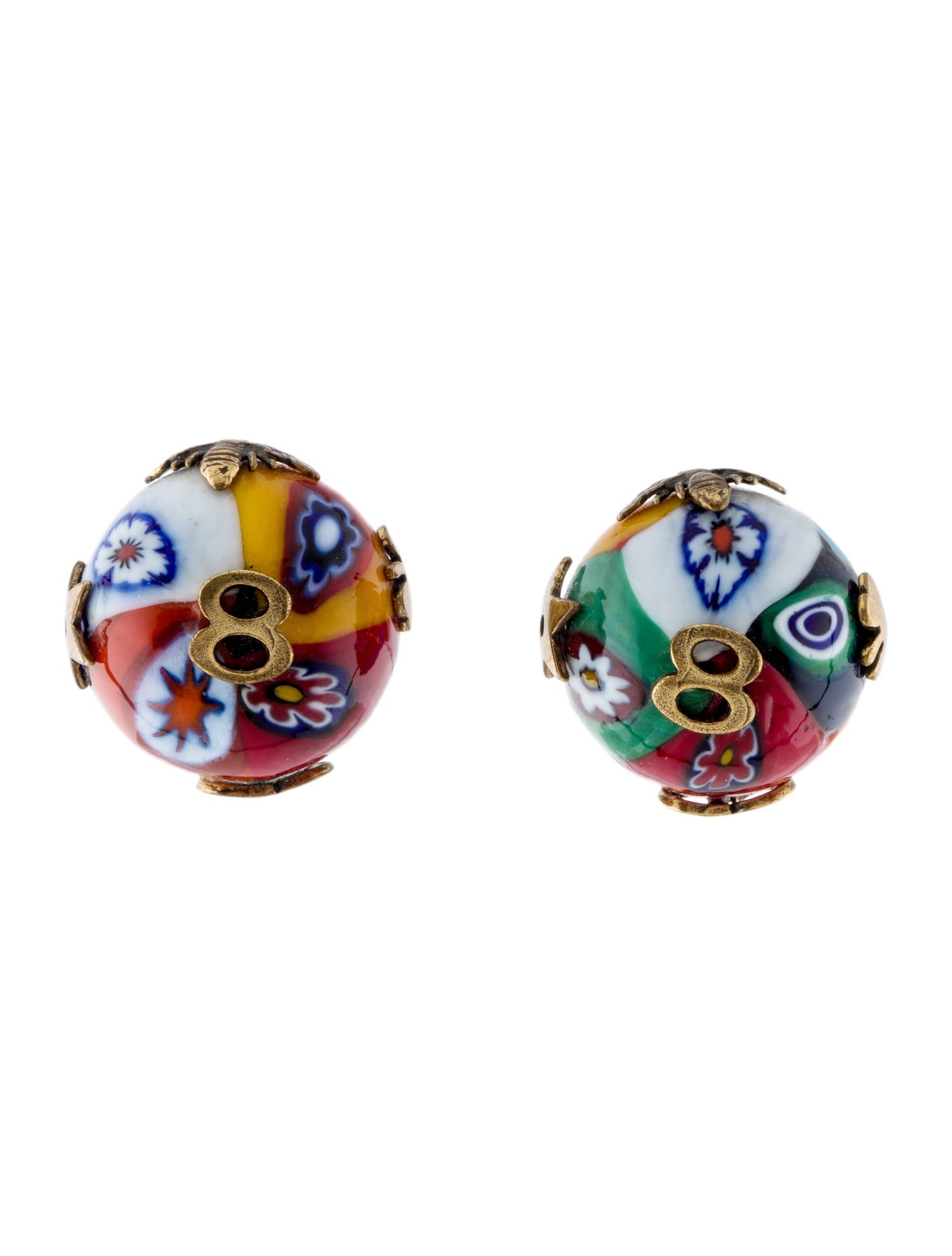 Christian Dior D-Murrine Murano Glass Tribales Earrings - Blue, Gold ...