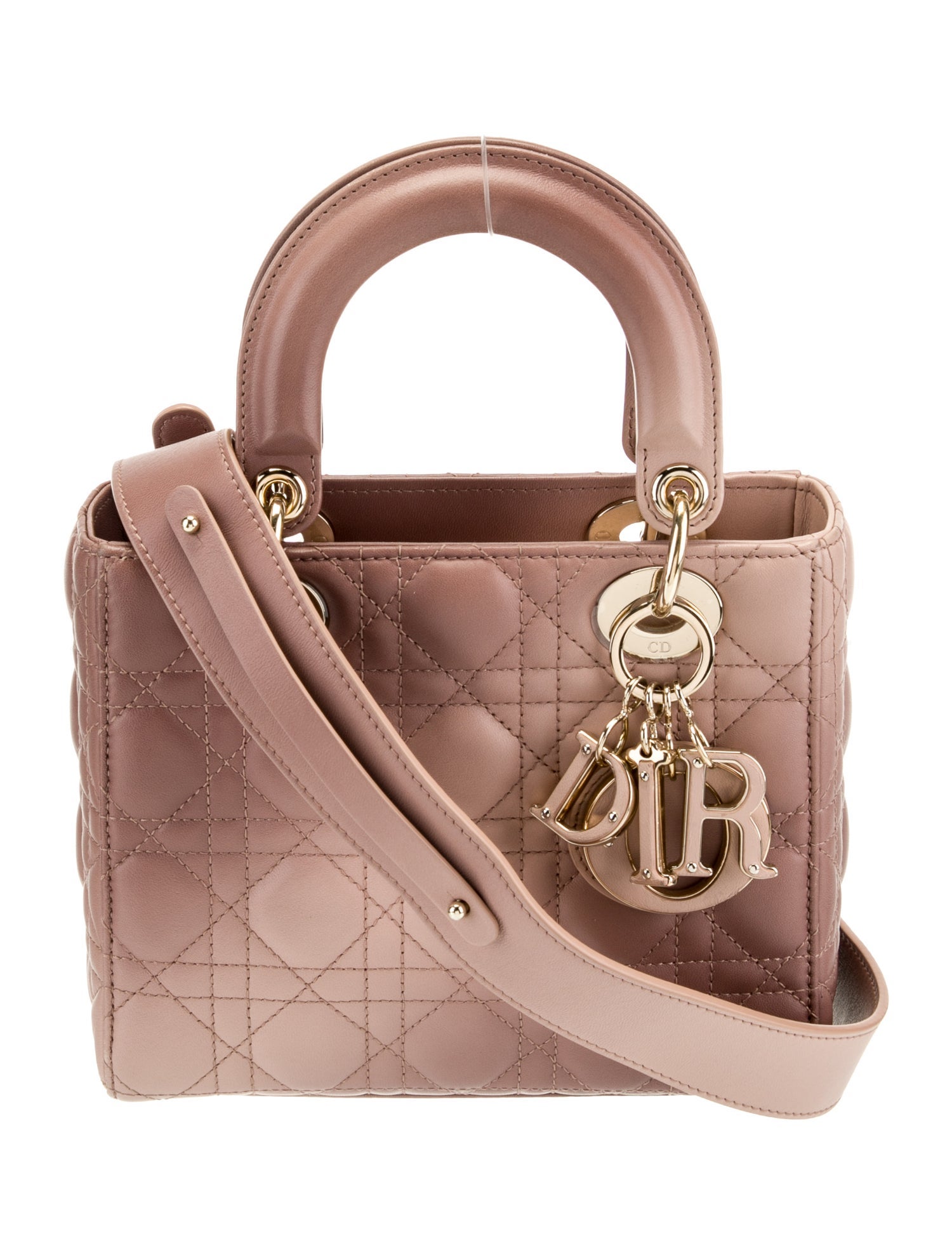 Christian Dior Cannage Pattern Lady Dior 2022 - Neutrals Handle Bags ...