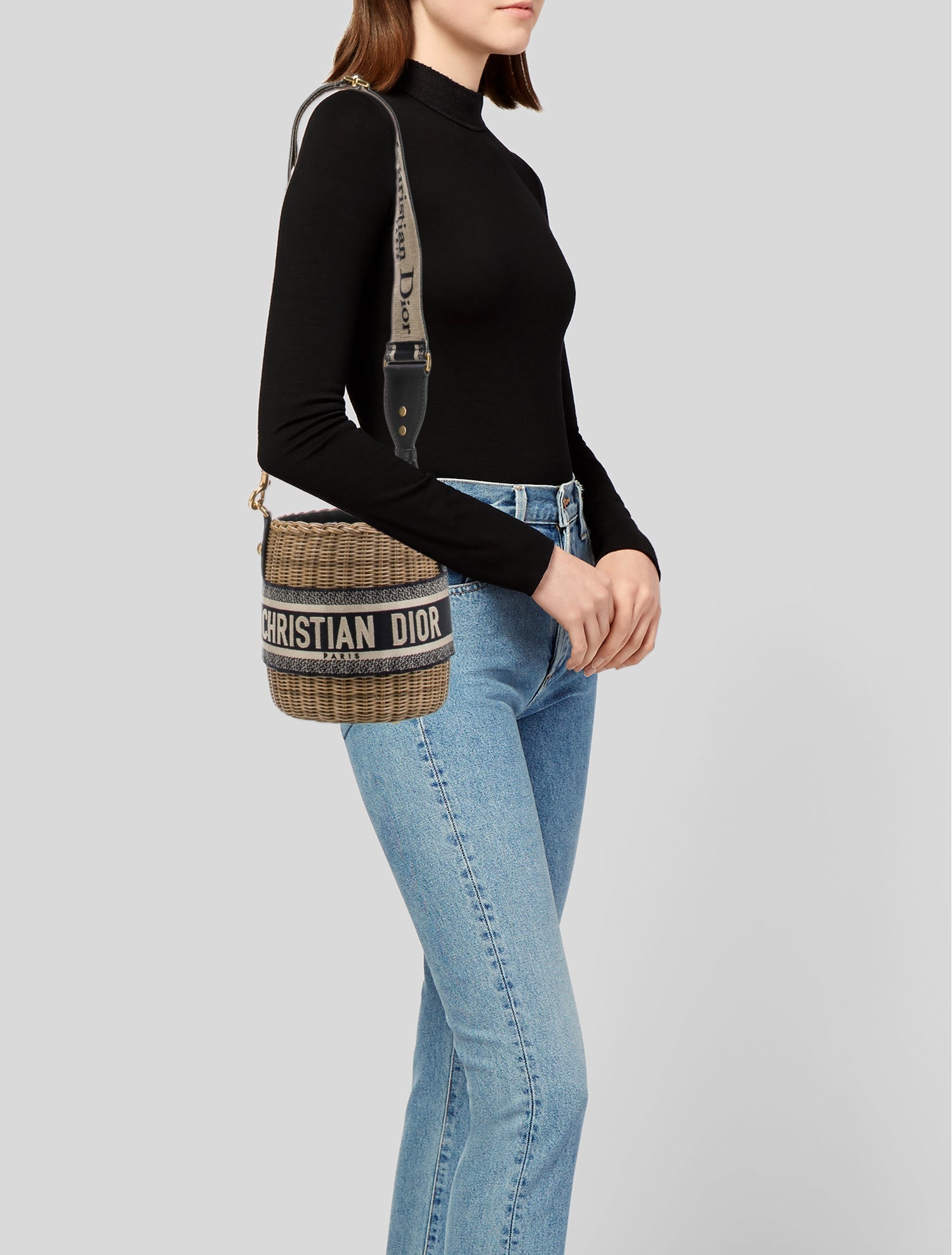 Christian Dior Raffia Lady Dior Mini - Neutrals Bucket Bags, Handbags ...