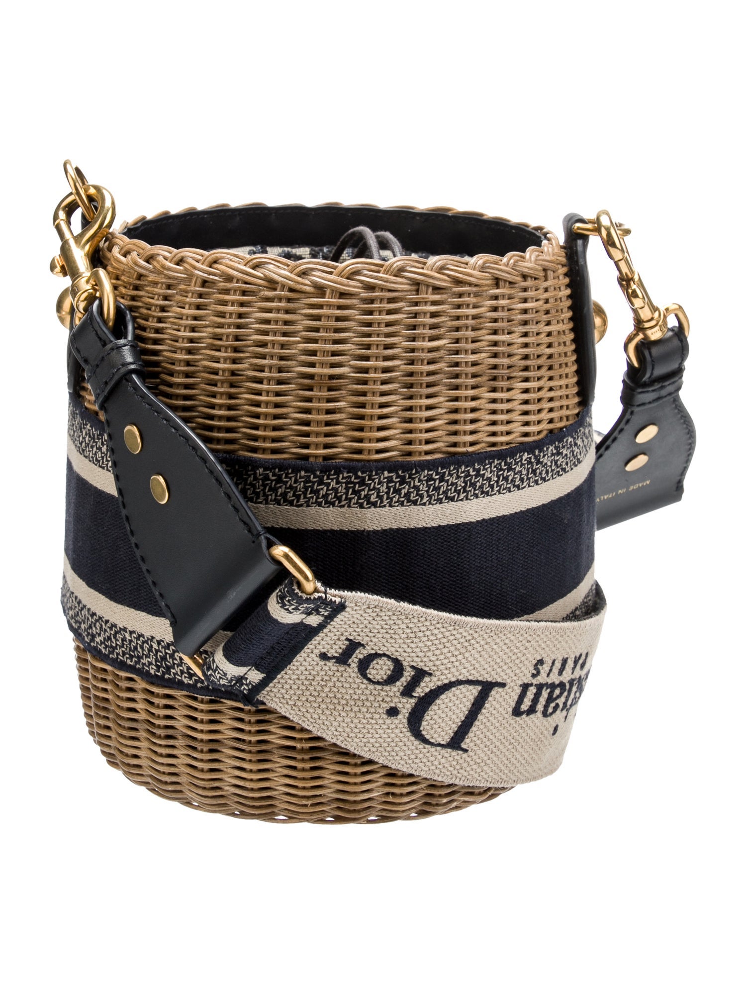 Christian Dior Raffia Lady Dior Mini - Neutrals Bucket Bags, Handbags ...