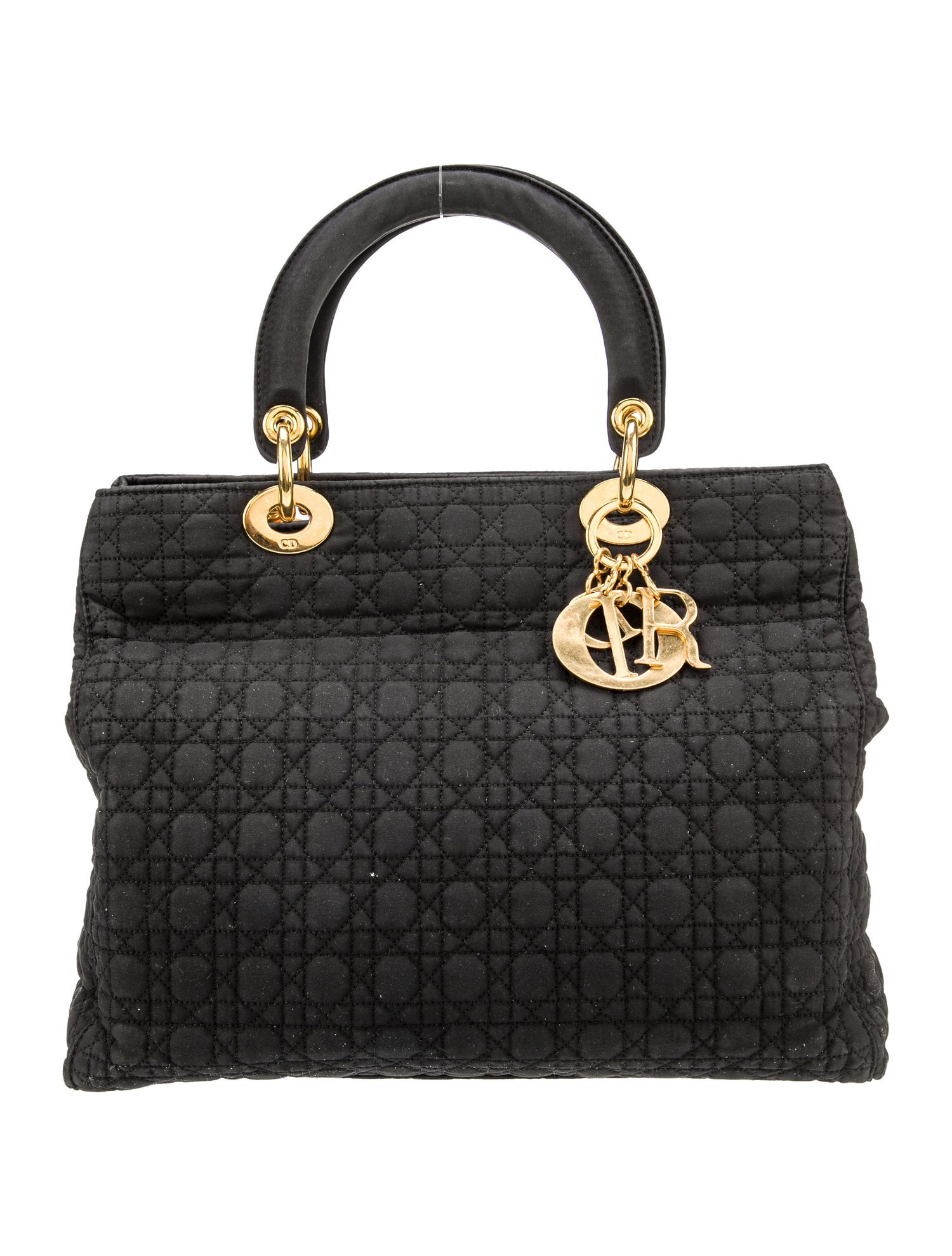 Christian Dior Medium Cannage Lady Dior - Blue Handle Bags, Handbags ...