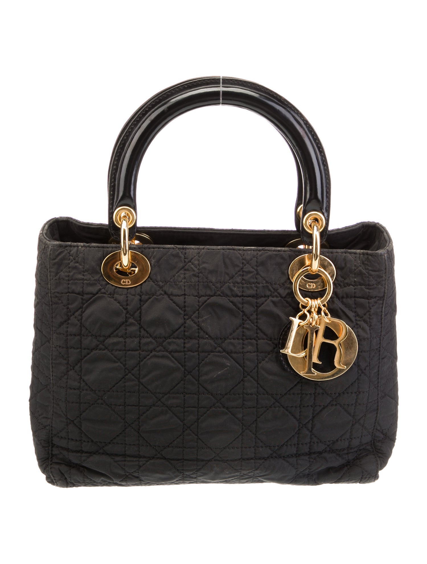 Christian Dior Large Cannage Lady Dior - Black Handle Bags, Handbags ...