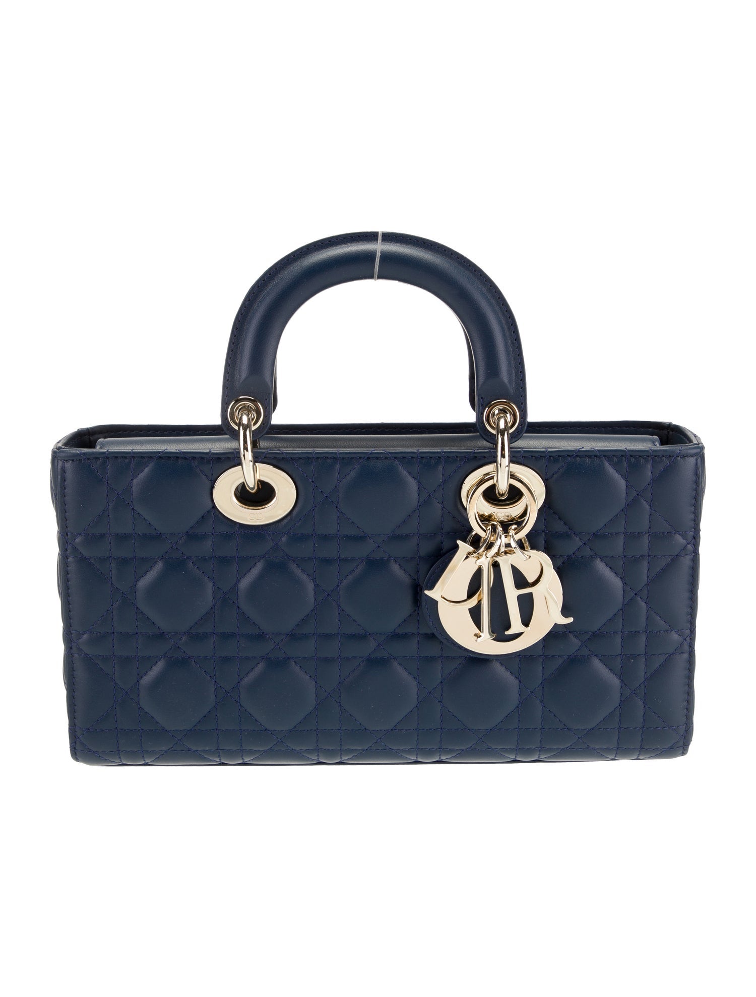 Christian Dior Large Cannage Lady Dior Bag - Black Handle Bags ...