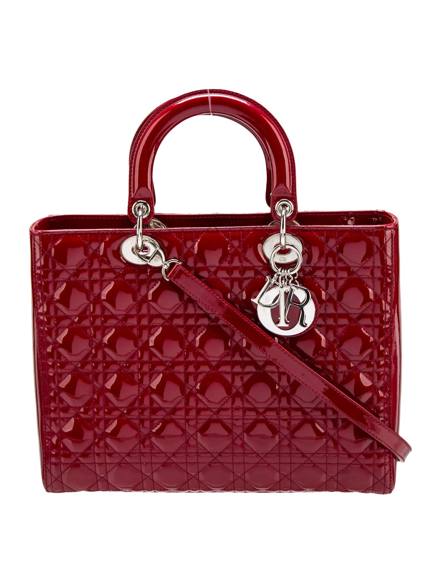Christian Dior Tweed Lady Dior Medium Cannage Pattern - Handle Bags ...