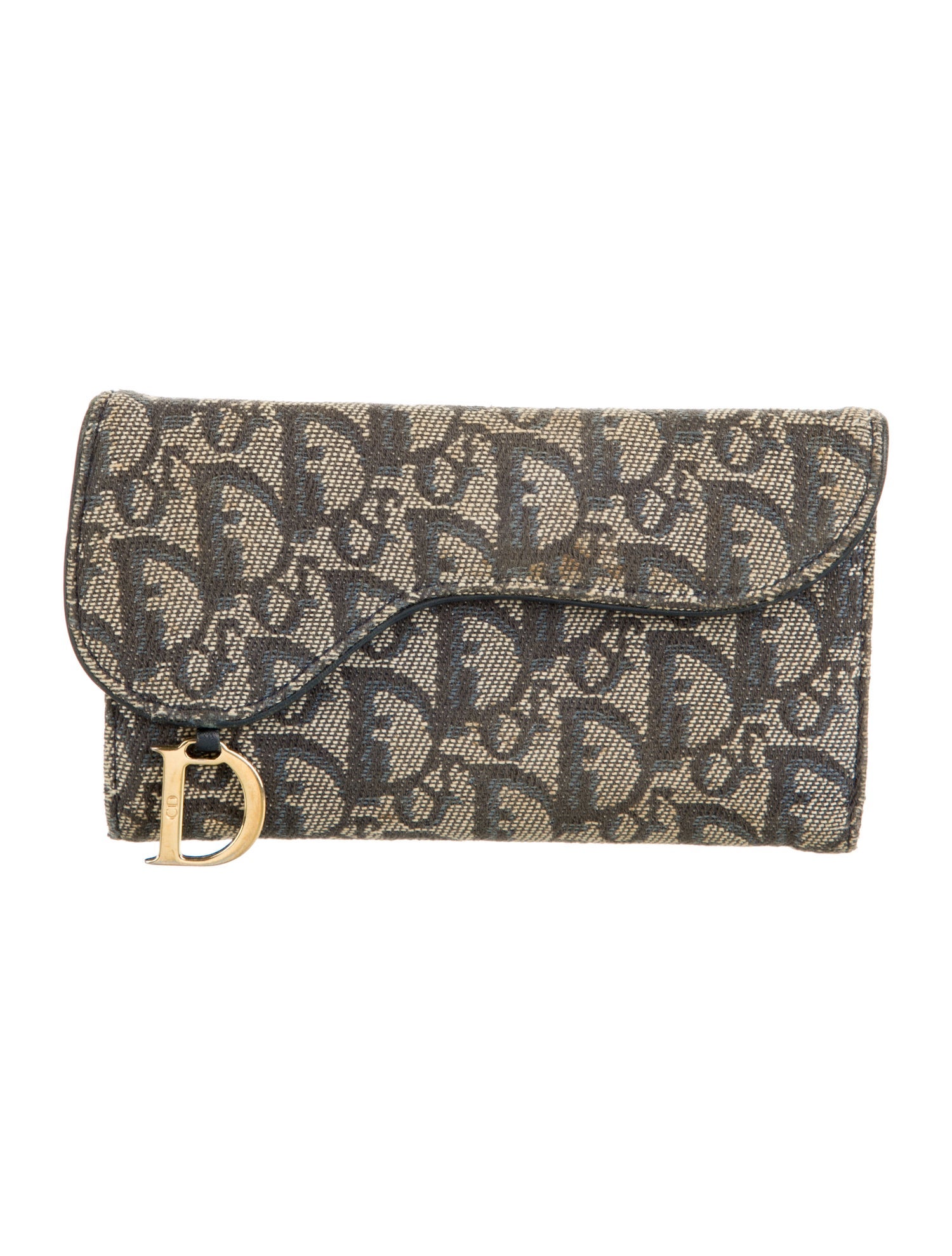 Christian Dior Vintage 2003 Continental Wallet - Blue Wallets ...