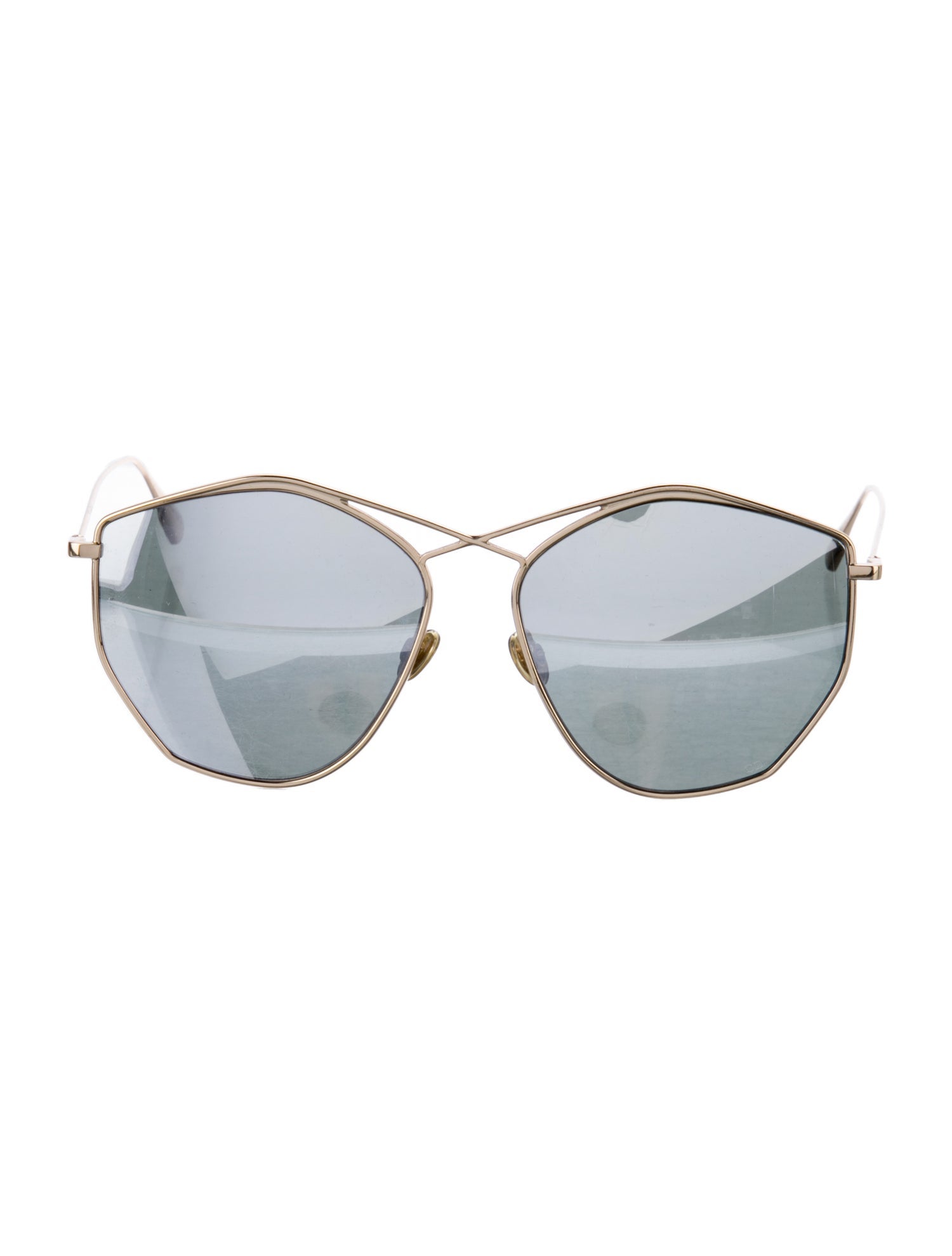 Christian Dior Aviator Mirrored Sunglasses Gold Sunglasses Accessories Chr451271 The Realreal