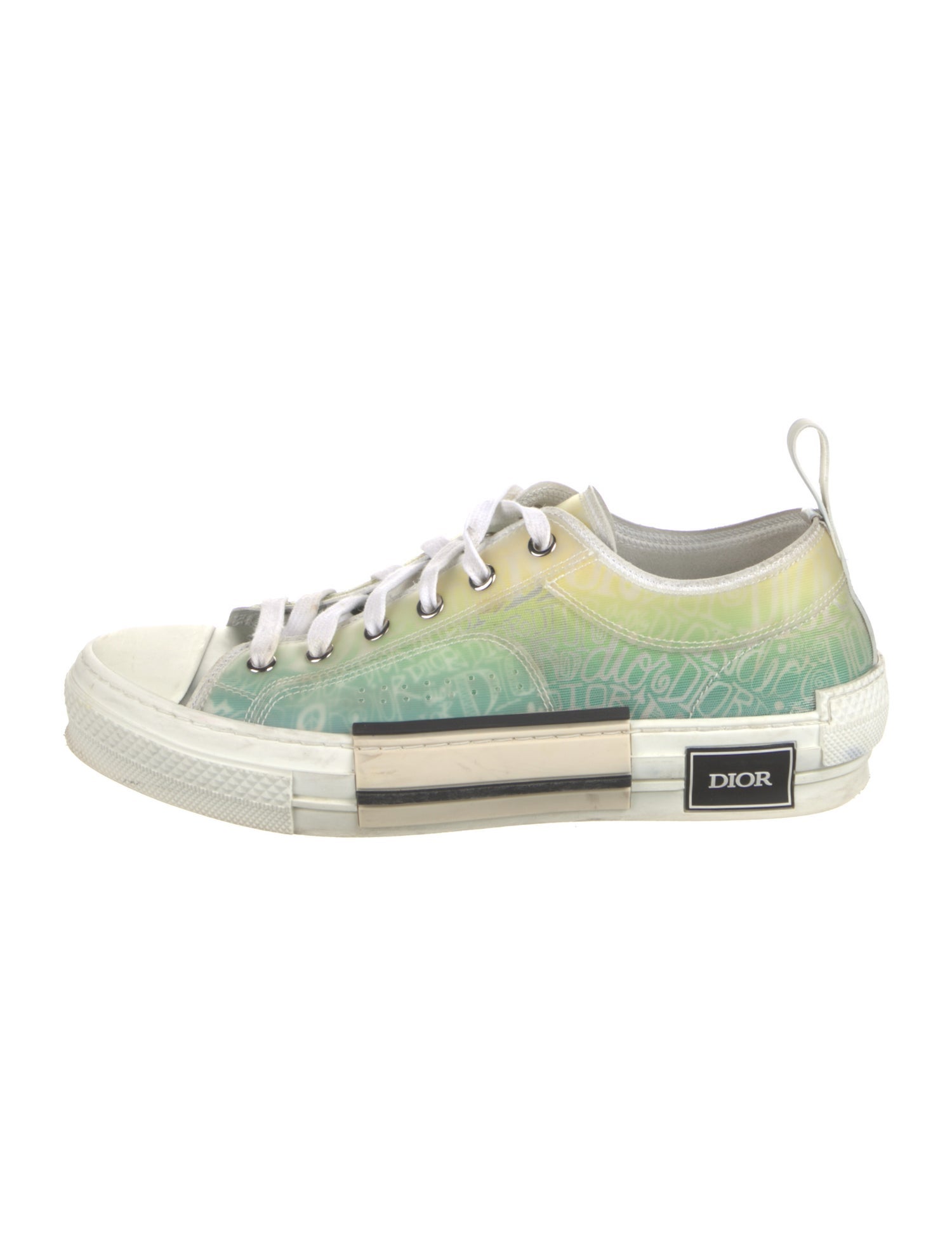 DIOR MEN B23 Oblique Low Sneakers - Green Sneakers, Shoes - CHR452083 ...