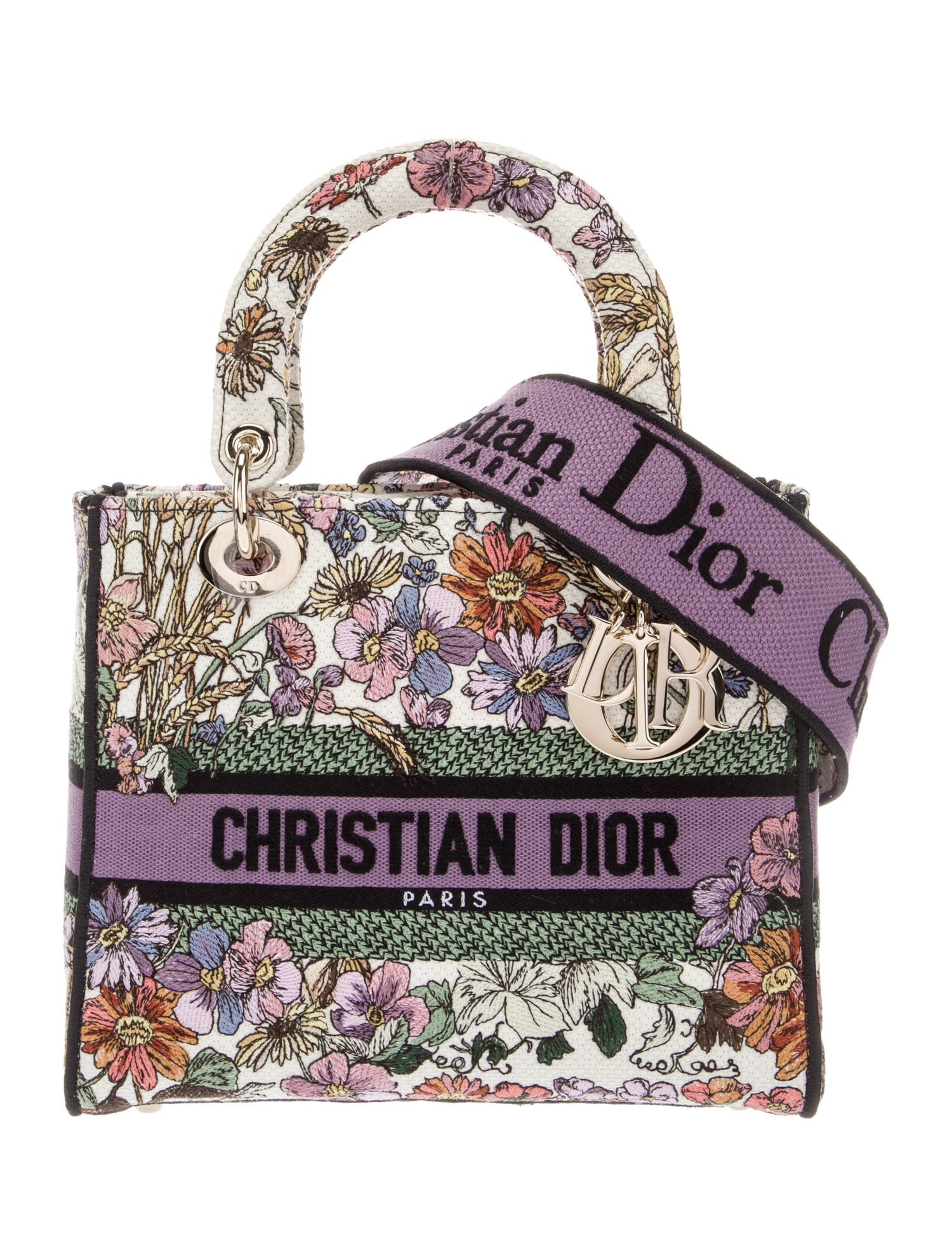 Christian Dior Medium Toile de Jouy Lady D-Lite Bag - Neutrals Handle ...