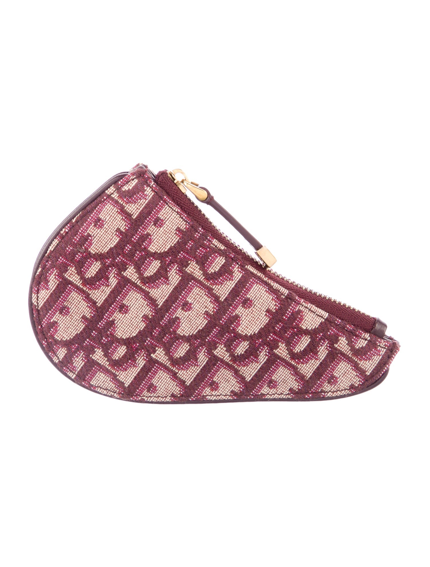 Christian Dior Christian Dior Oblique Jacquard Key Holder - Burgundy ...