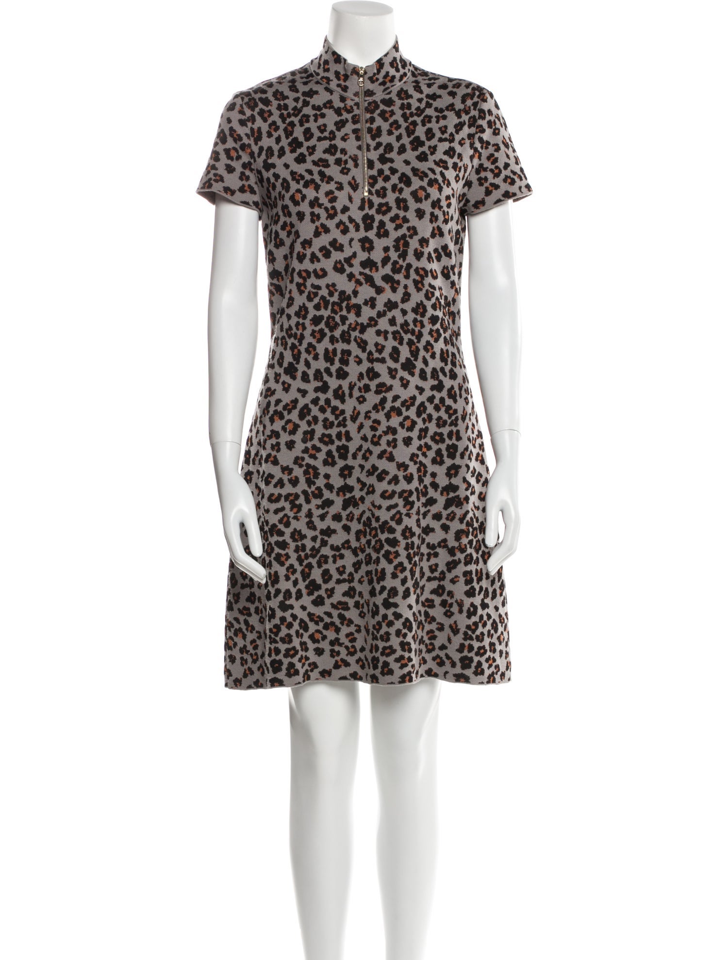 Christian Dior Animal Print Mini Dress - Grey Dresses, Clothing ...