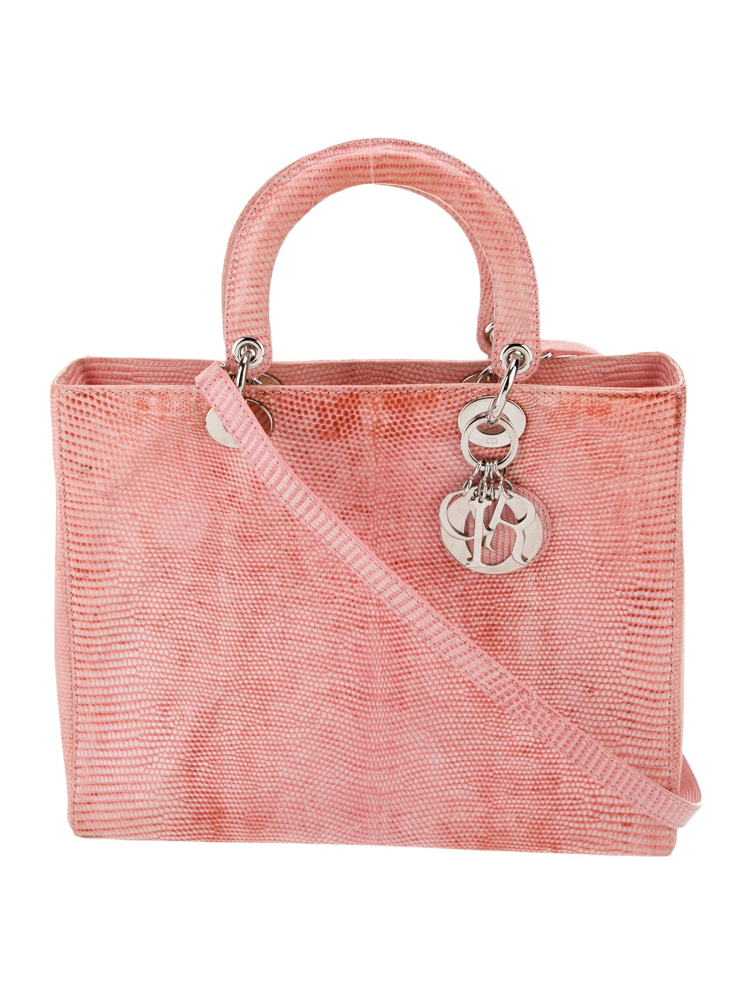Christian Dior Lizard Lady Dior Large Vintage - Pink Totes, Handbags ...