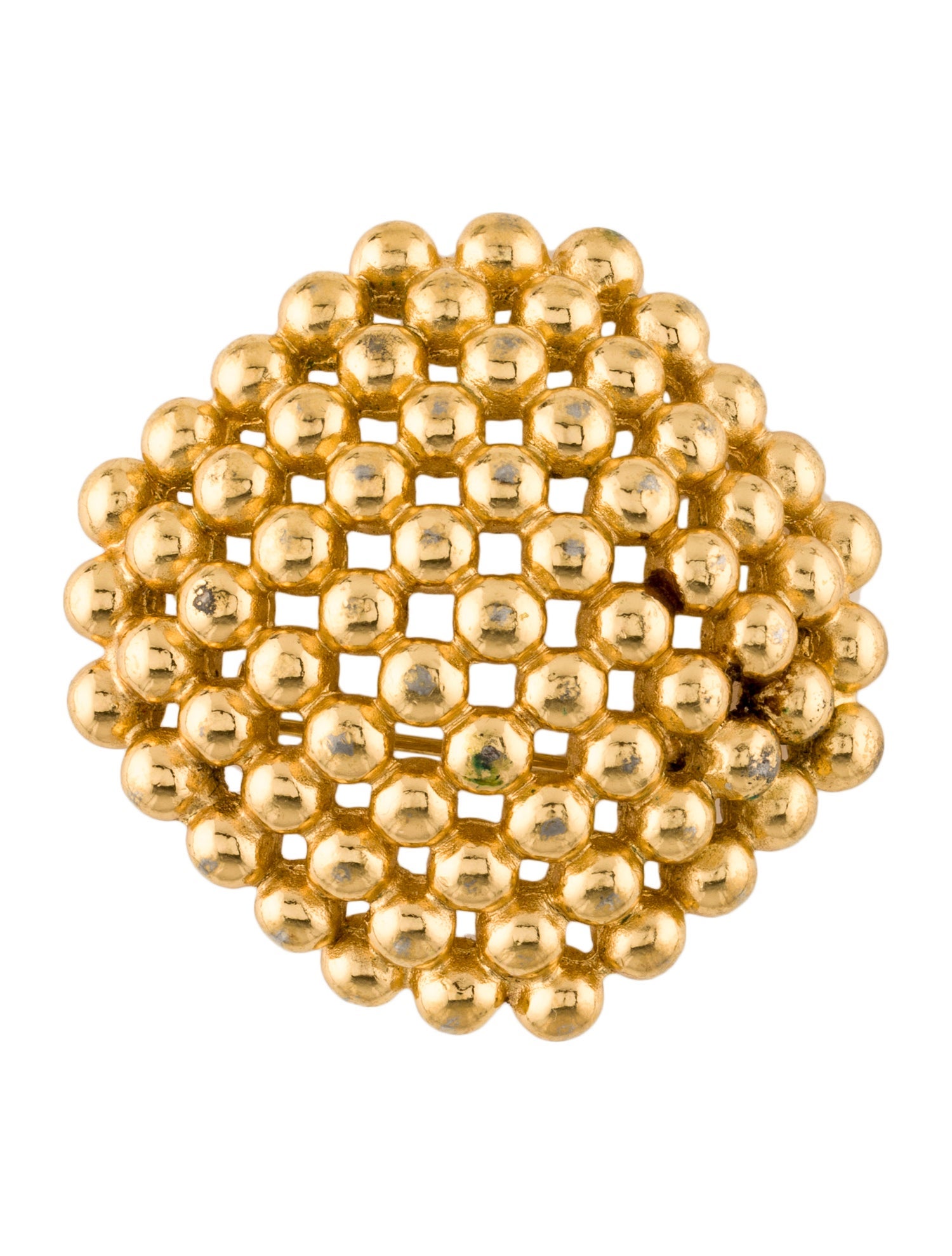 Christian Dior Vintage Pebble Brooch - Gold-Plated Pin, Brooches ...