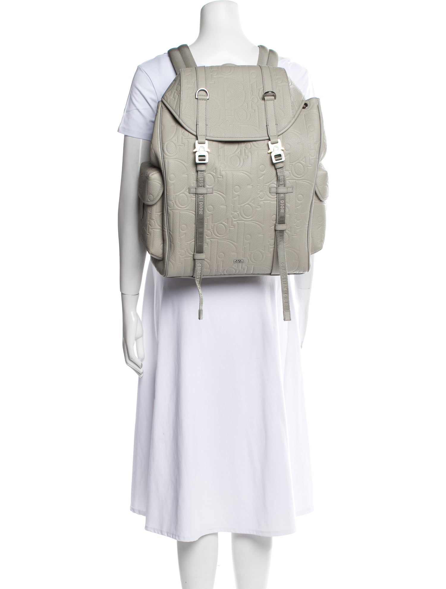 Christian Dior Leather Backpack - Grey Backpacks, Handbags - CHR457484 ...