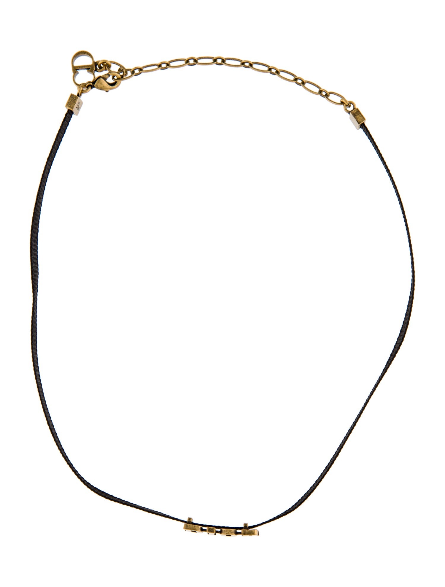 Christian Dior Dior Choker Necklace - Black, Gold-Plated Choker ...