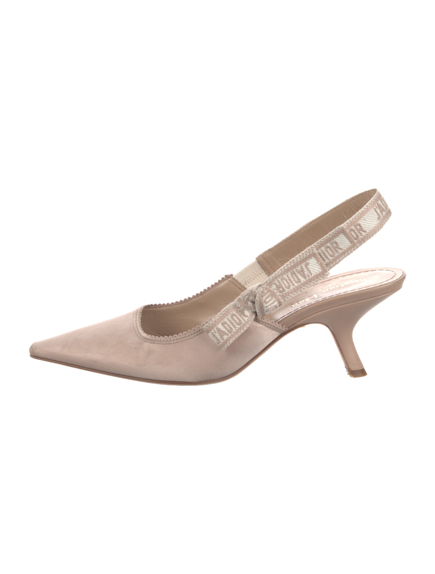 Christian Dior Bow Accents Slingback Pumps - Neutrals Pumps, Shoes ...